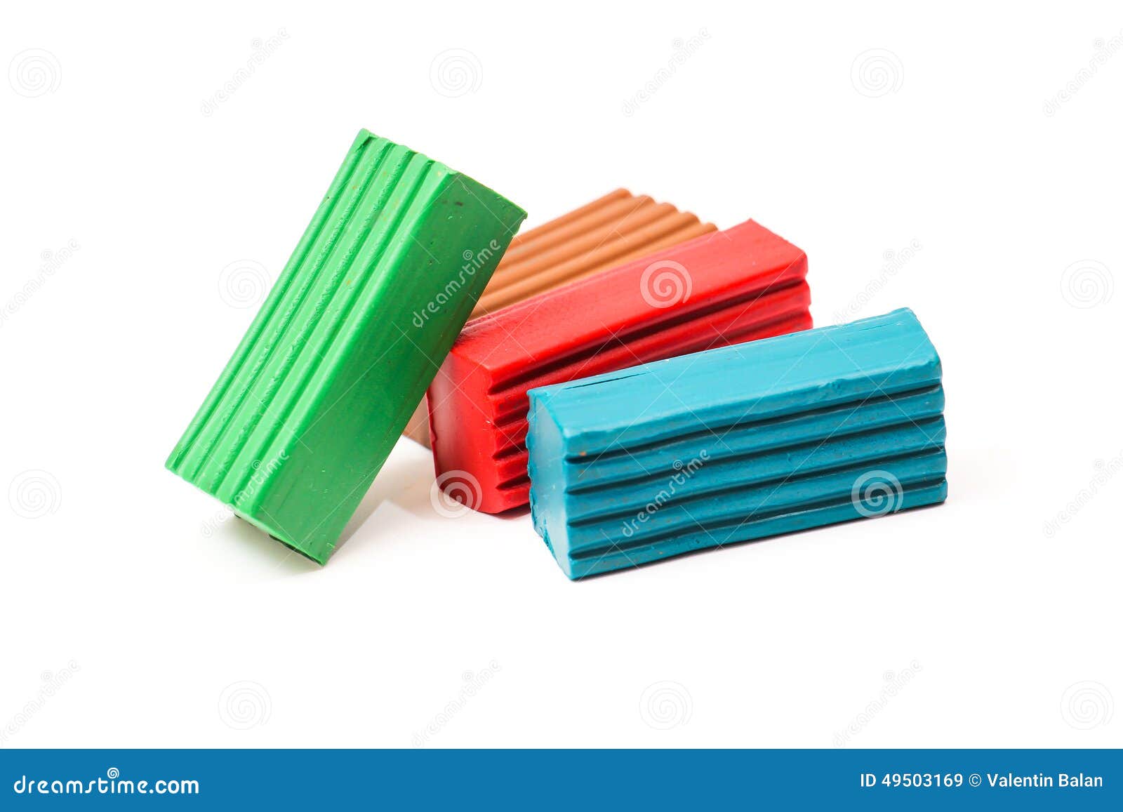 Multicolor Plasticine Blocks Isolated Stock Image - Image of child ...