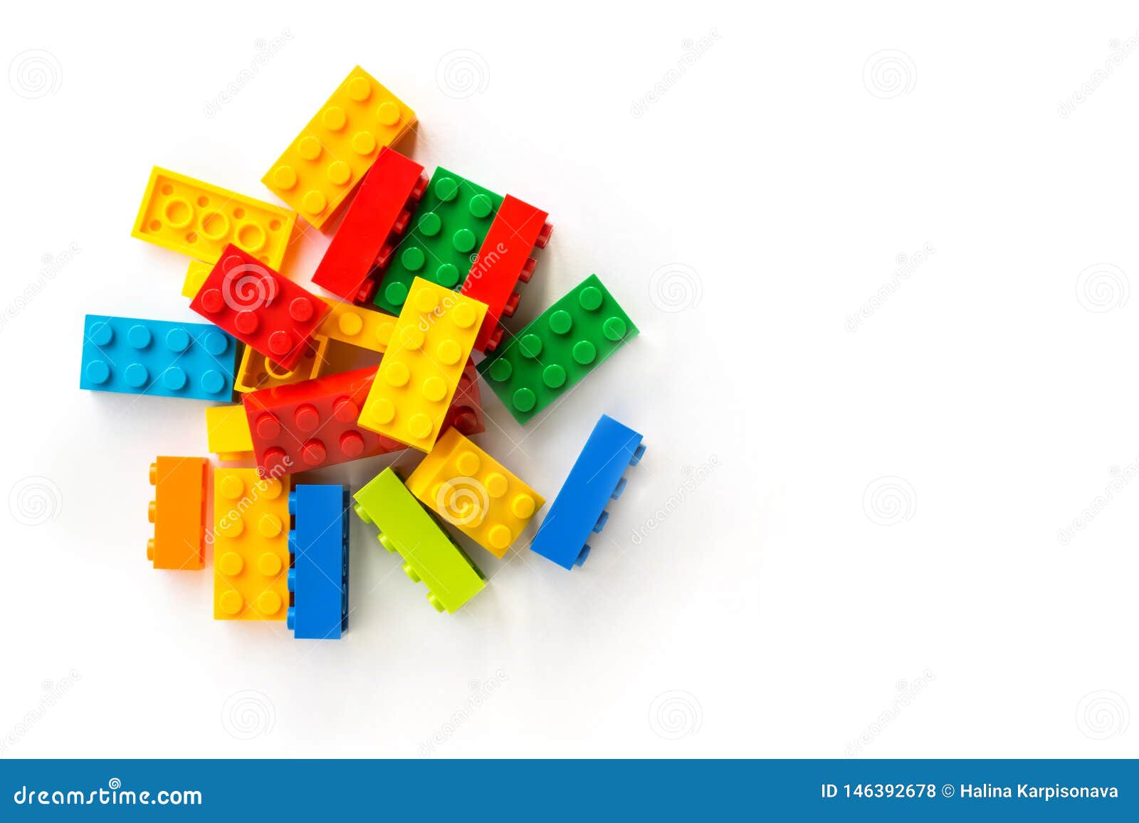 Lego Background. Bunch of Multicolor Plastick Constructor Bricks on ...