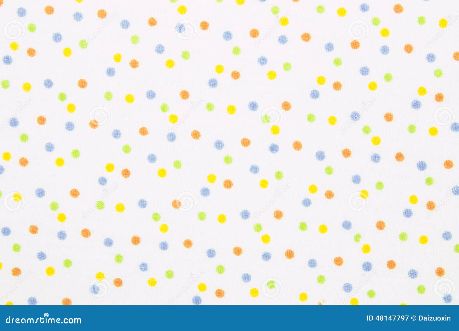 Multicolor Polka Dot Fabric Stock Image - Image of retro, orange: 48147797