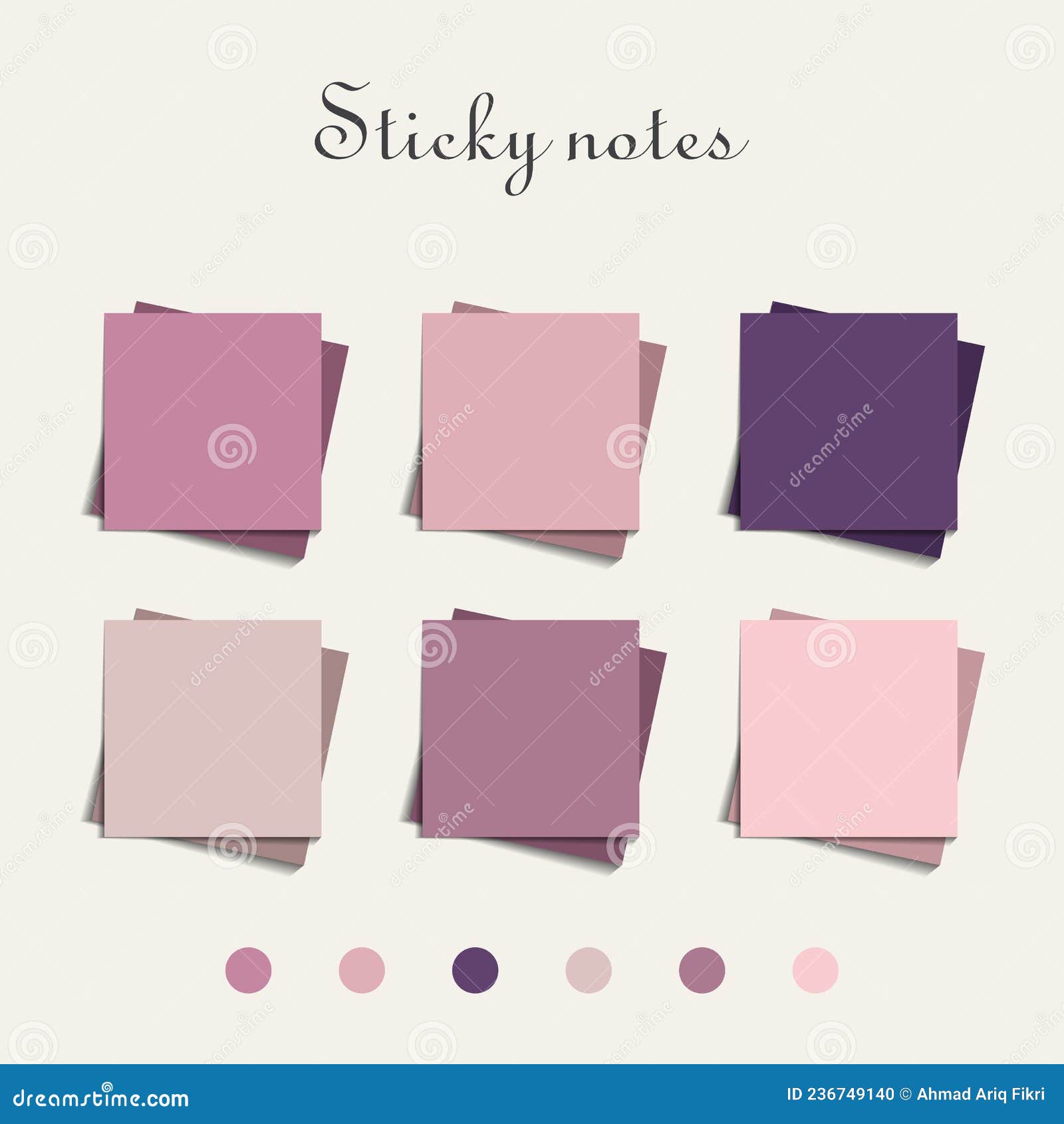 Multicolor Post it Notes Isolated Background. Colored Sticky Note Set ...