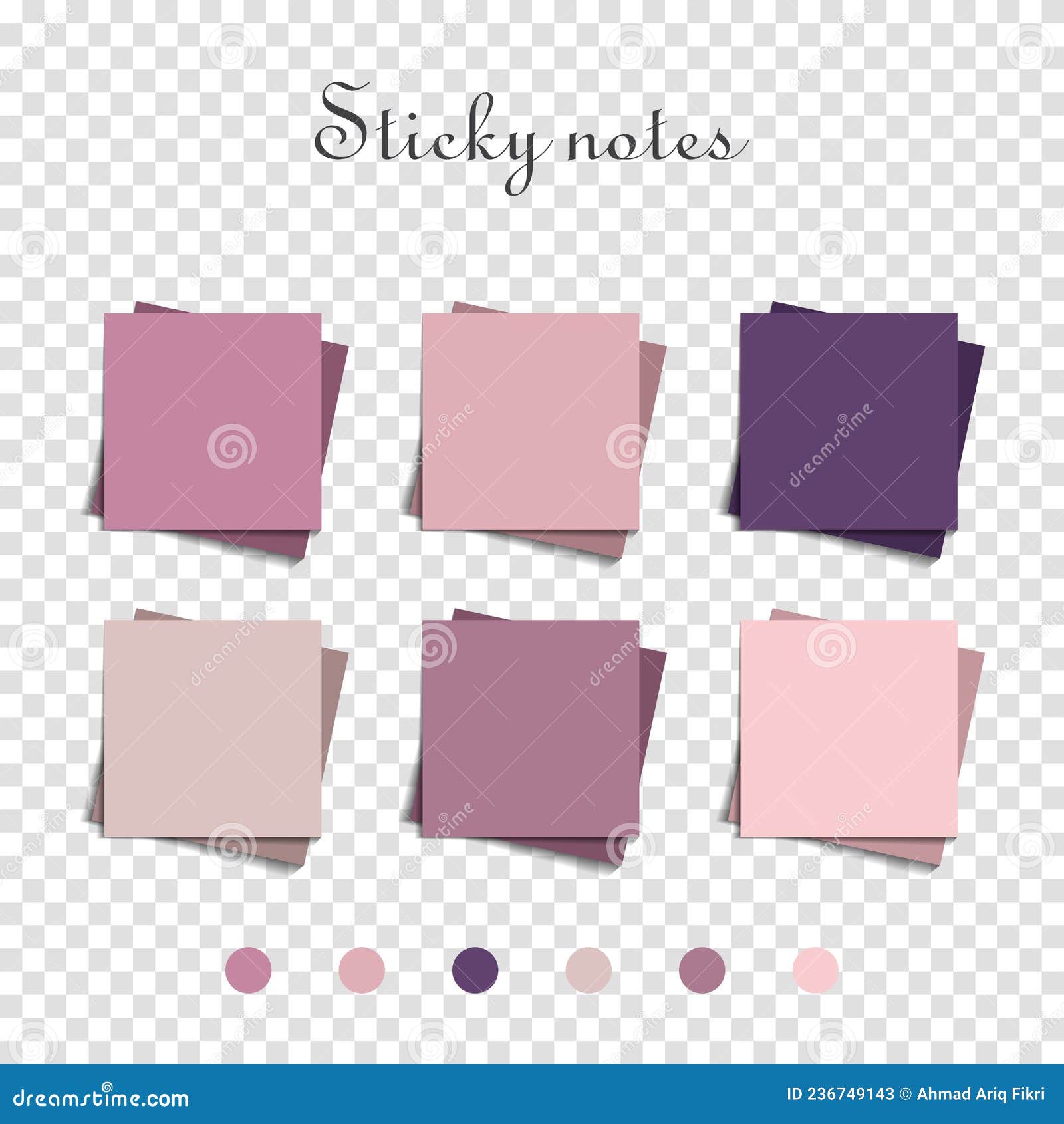 Multicolor Post it Notes Isolated Background. Colored Sticky Note Set ...