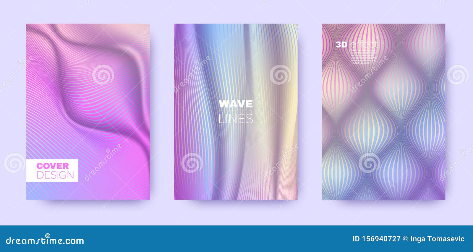 Multicolor Poster. Colorful 3d Lines Shape Stock Vector - Illustration ...