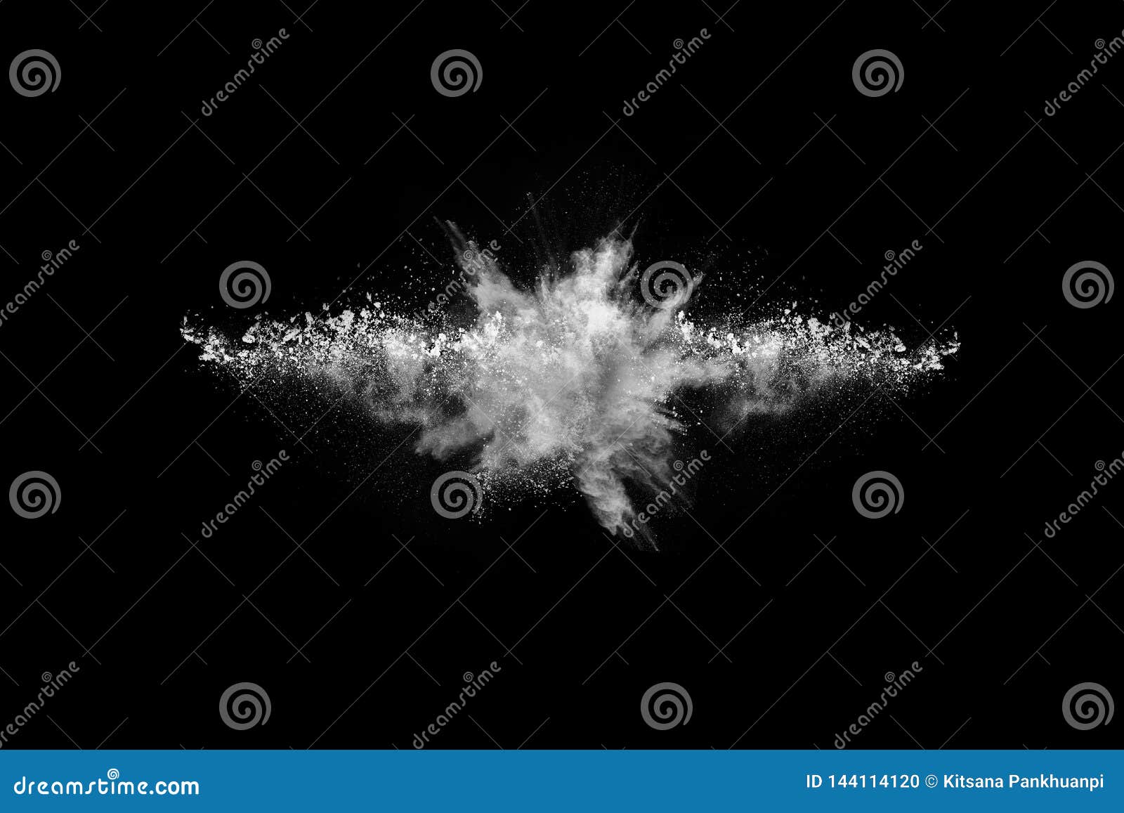 Multicolor Powder Explosion On Black Background. Stock Photo - Image of ...