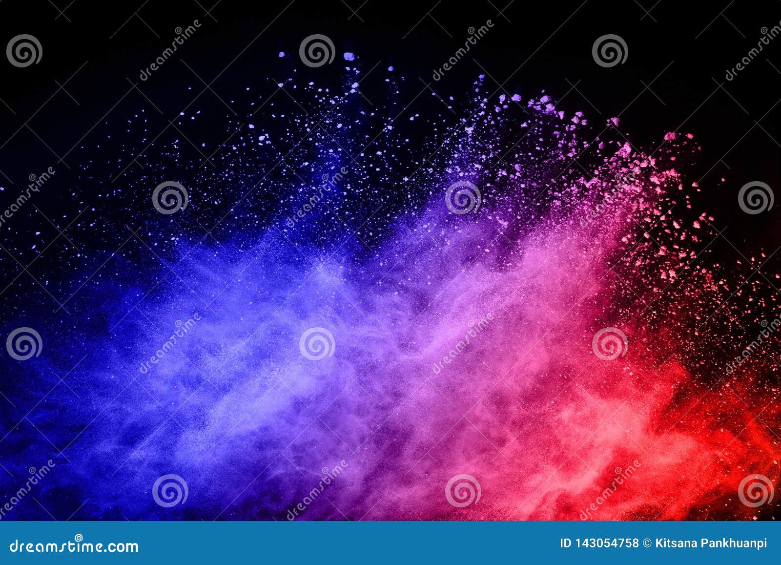 Multicolor Powder Explosion on Black Background. Stock Photo - Image of ...