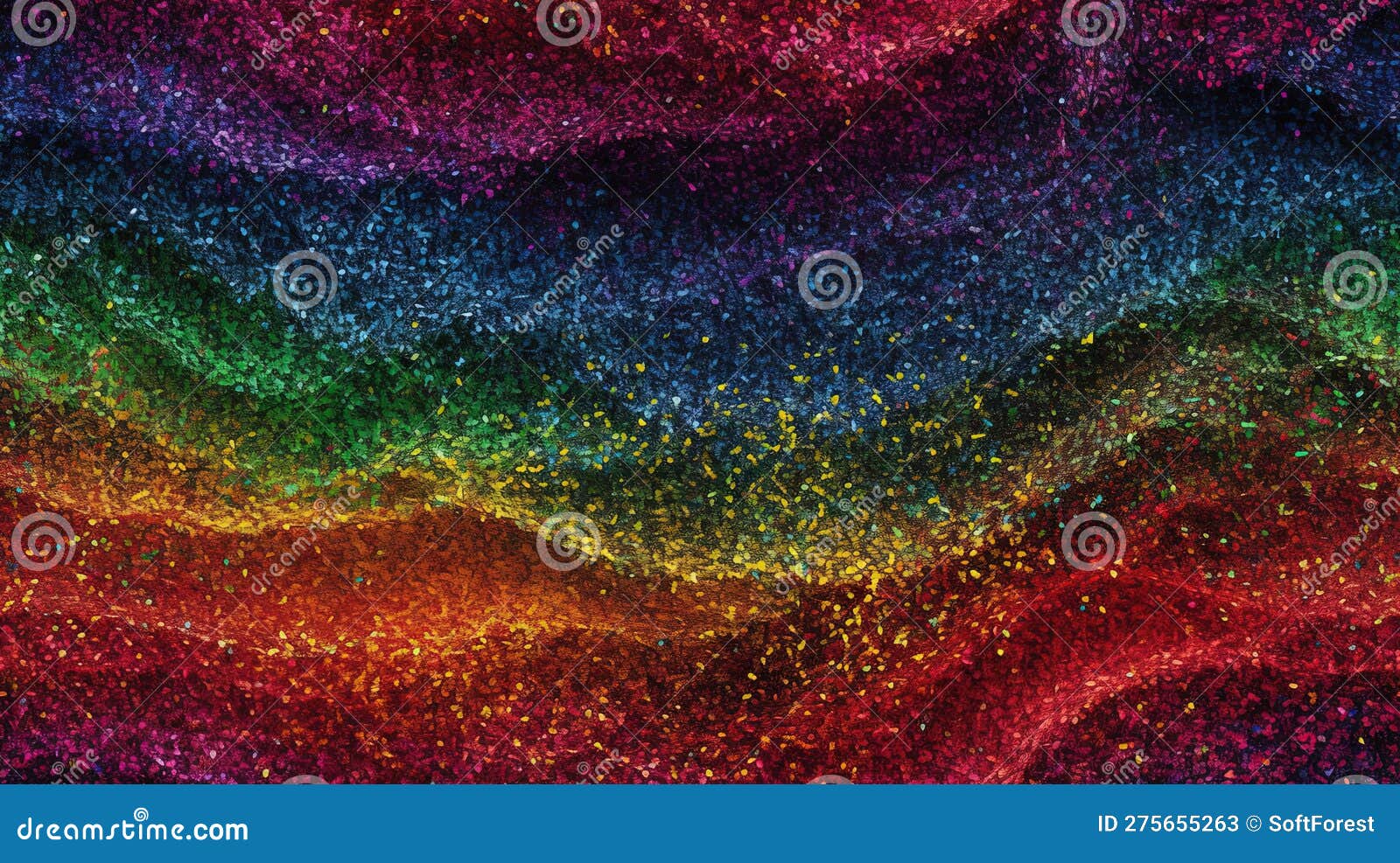 Multicolor Rainbow Glitter Background. Generative AI Stock Illustration ...