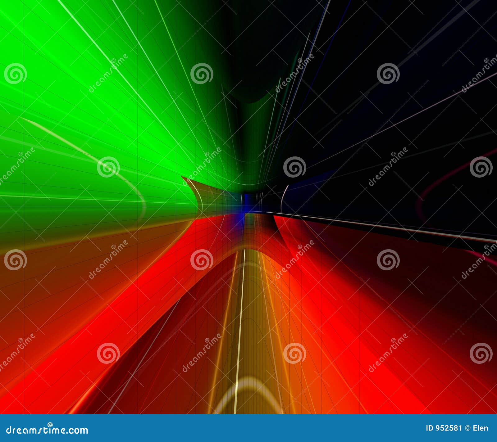 Multicolor Rays. Green and Red Stock Illustration - Illustration of ...