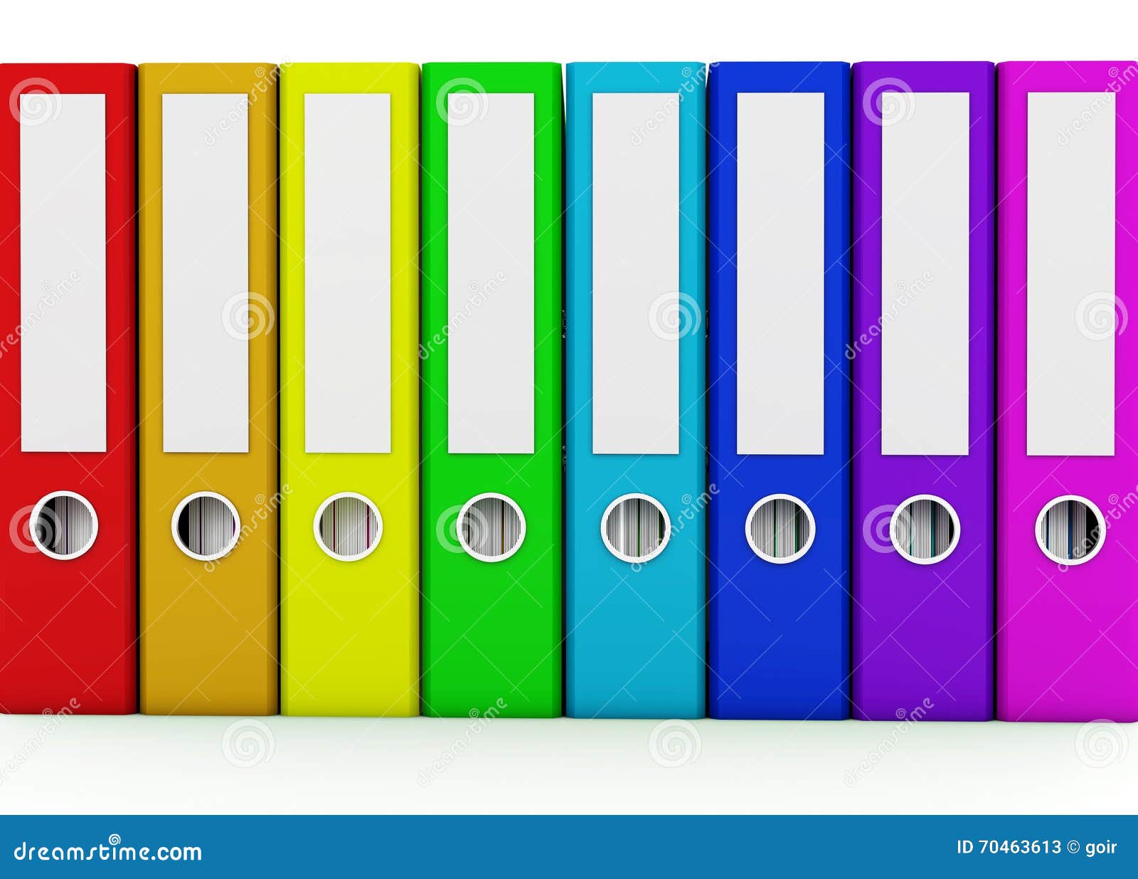 Multicolor ring binders stock illustration. Illustration of library ...