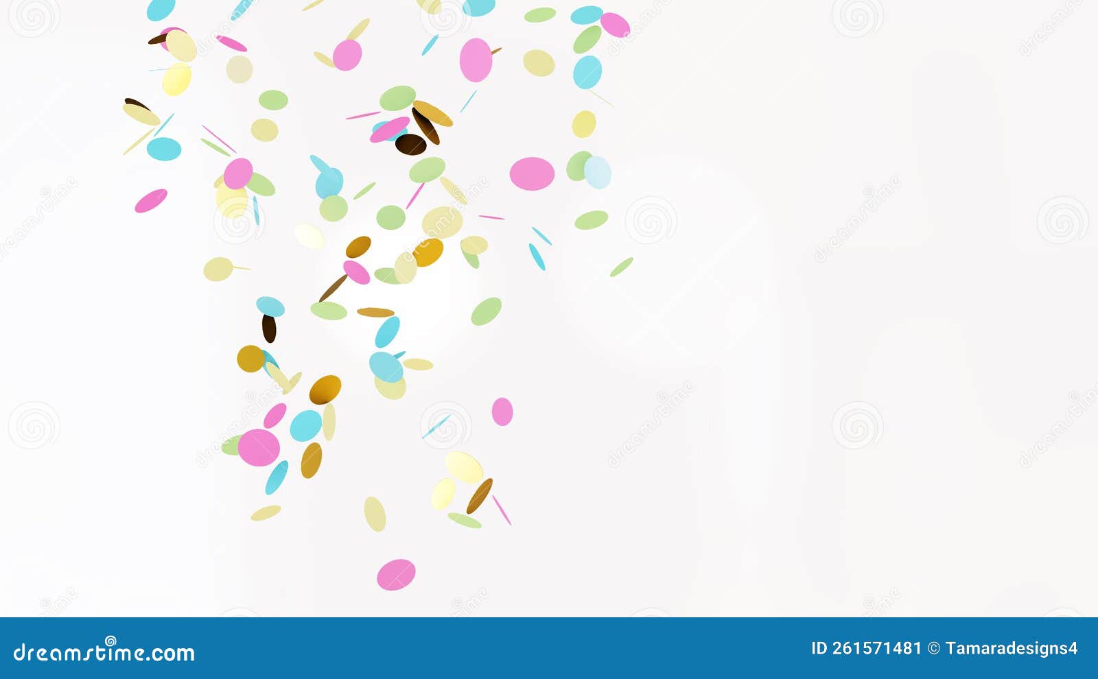 Multicolor Round Confetti Flying Festive Party Background Stock ...