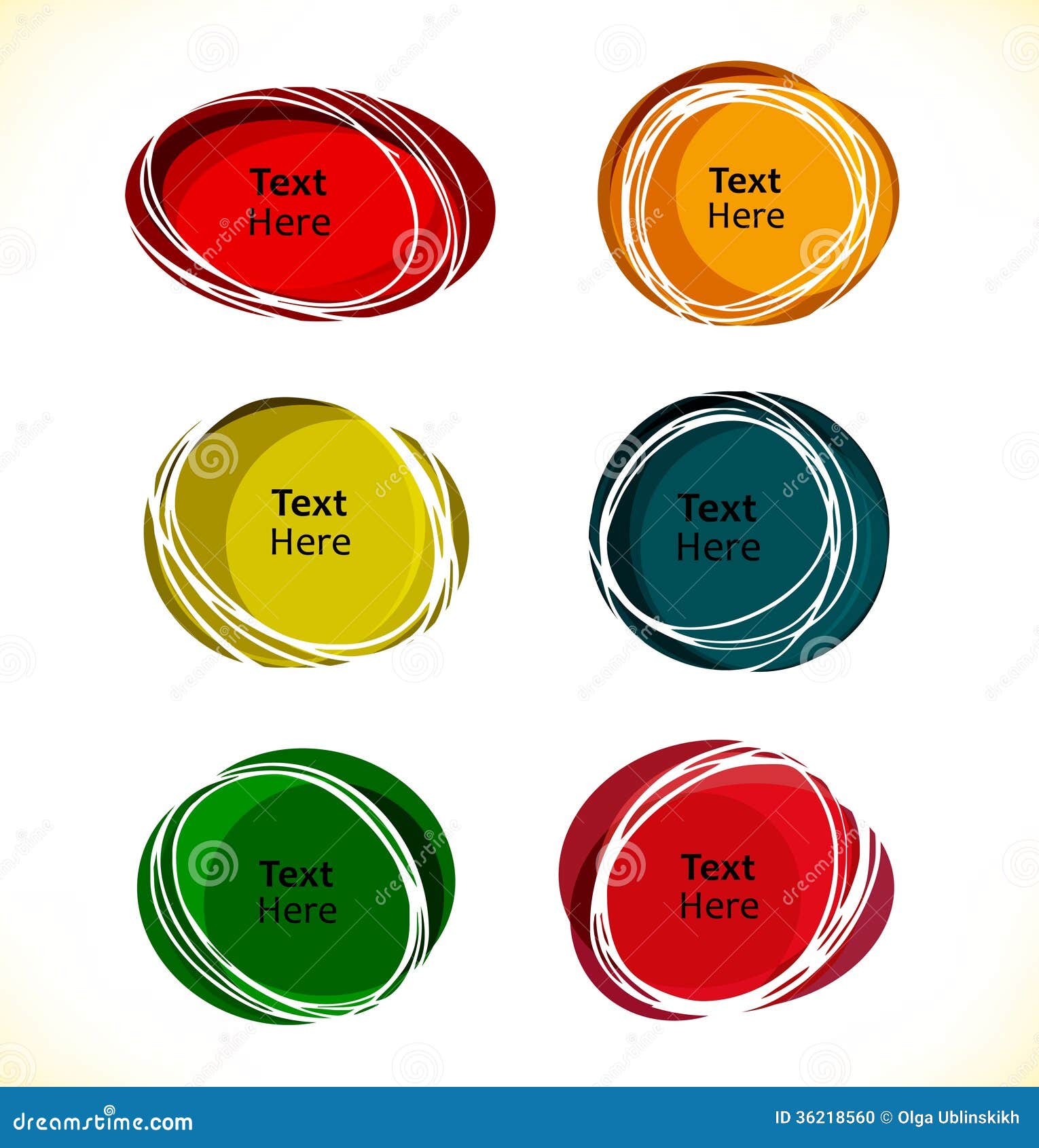 Multicolor Round Text Frames Stock Illustration - Illustration of funny ...