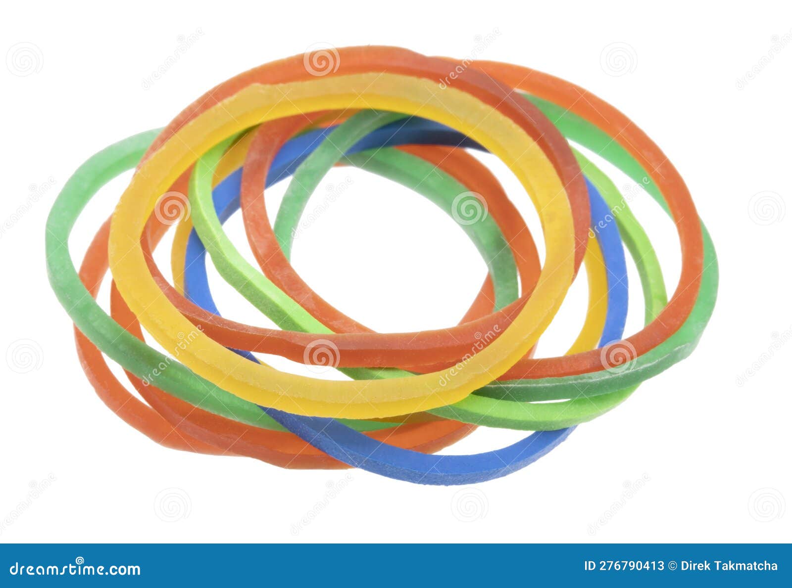Multicolor Rubber Bands Isolated Stock Image - Image of object, concept ...