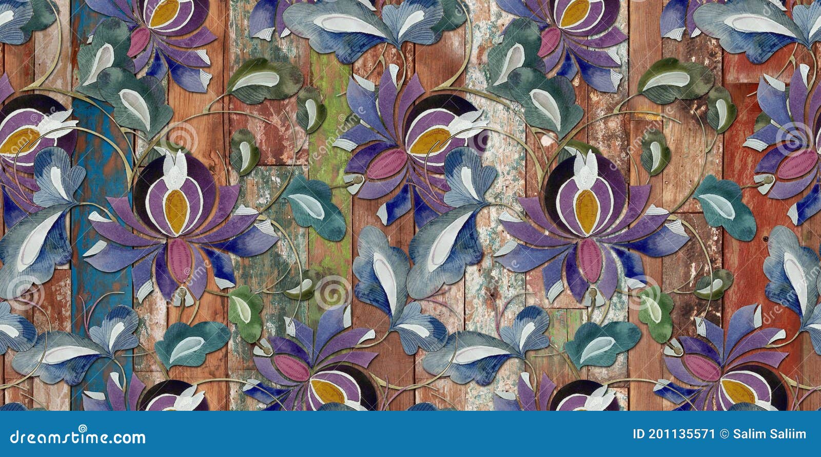 Multicolor Rustic Digital Background Art. Stock Illustration ...