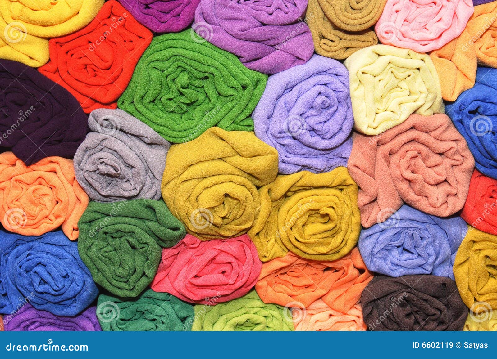 Multicolor satin cloths stock image. Image of material - 6602119