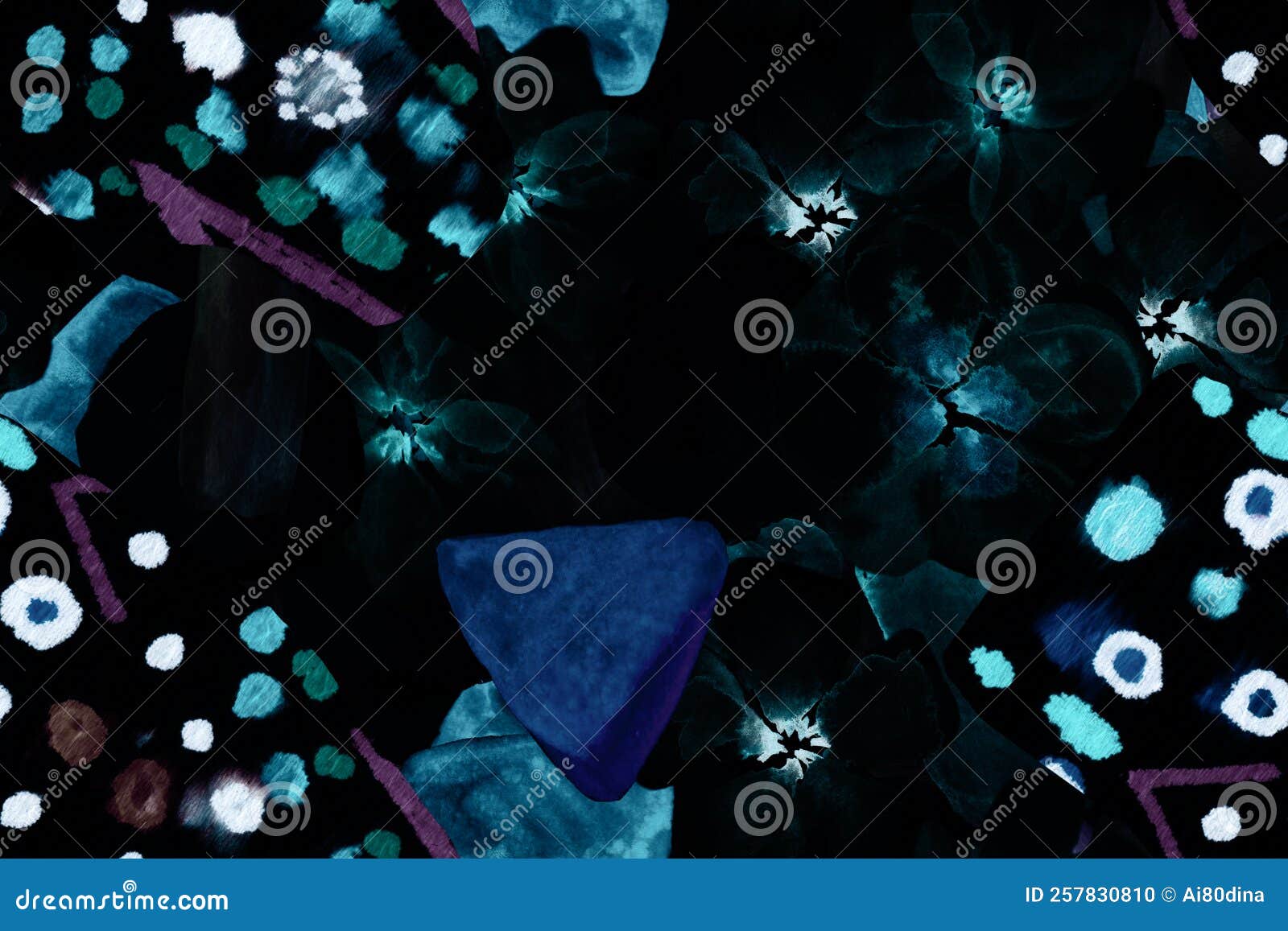 Multicolor Seamless Spots Fabric Print. Paper Cut Outs Random Seamless ...