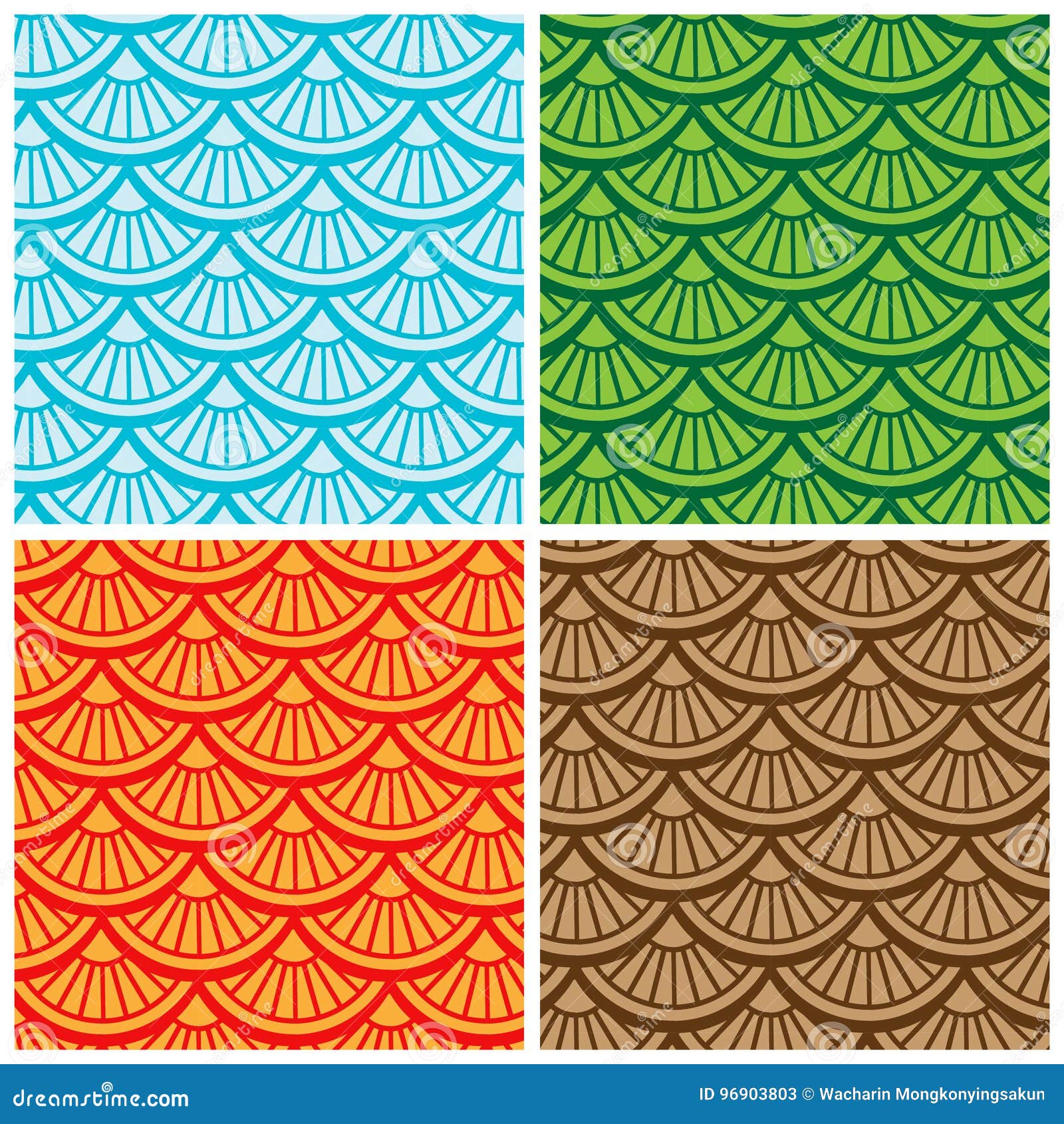 Multicolor Seamless Vector Pattern. Stock Vector - Illustration of ...