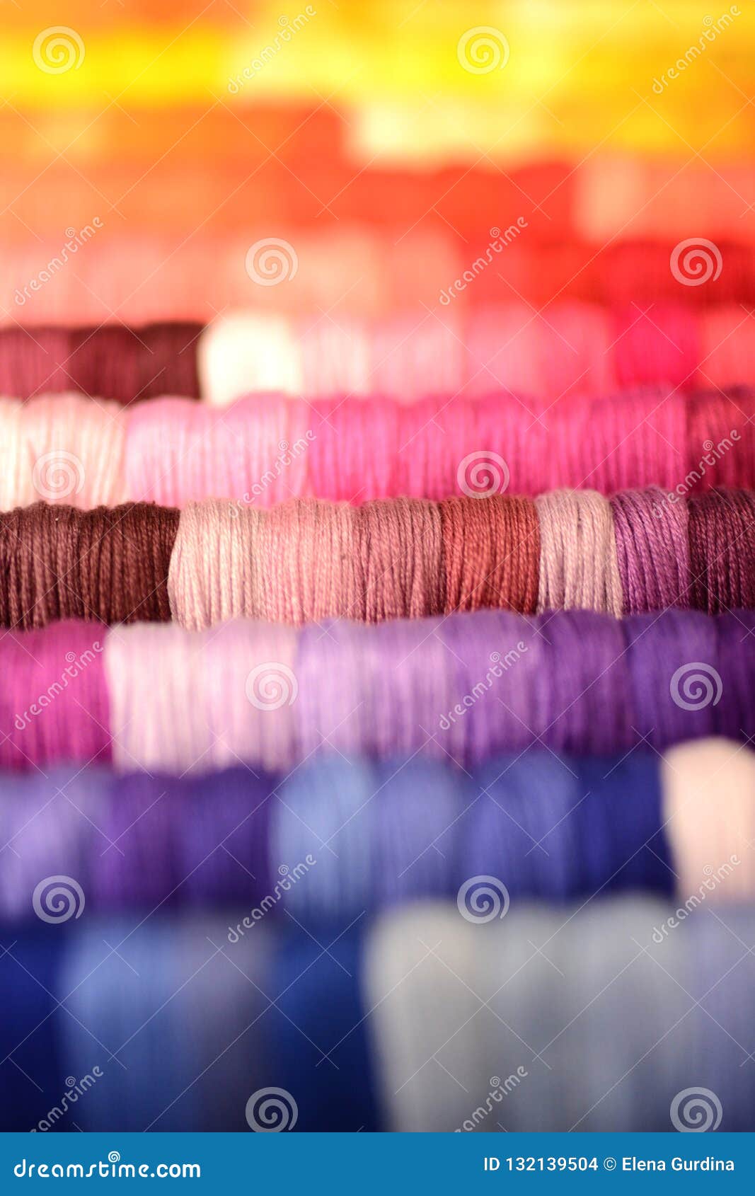 Multicolor Sewing Threads Background Stock Photo - Image of rainbow ...