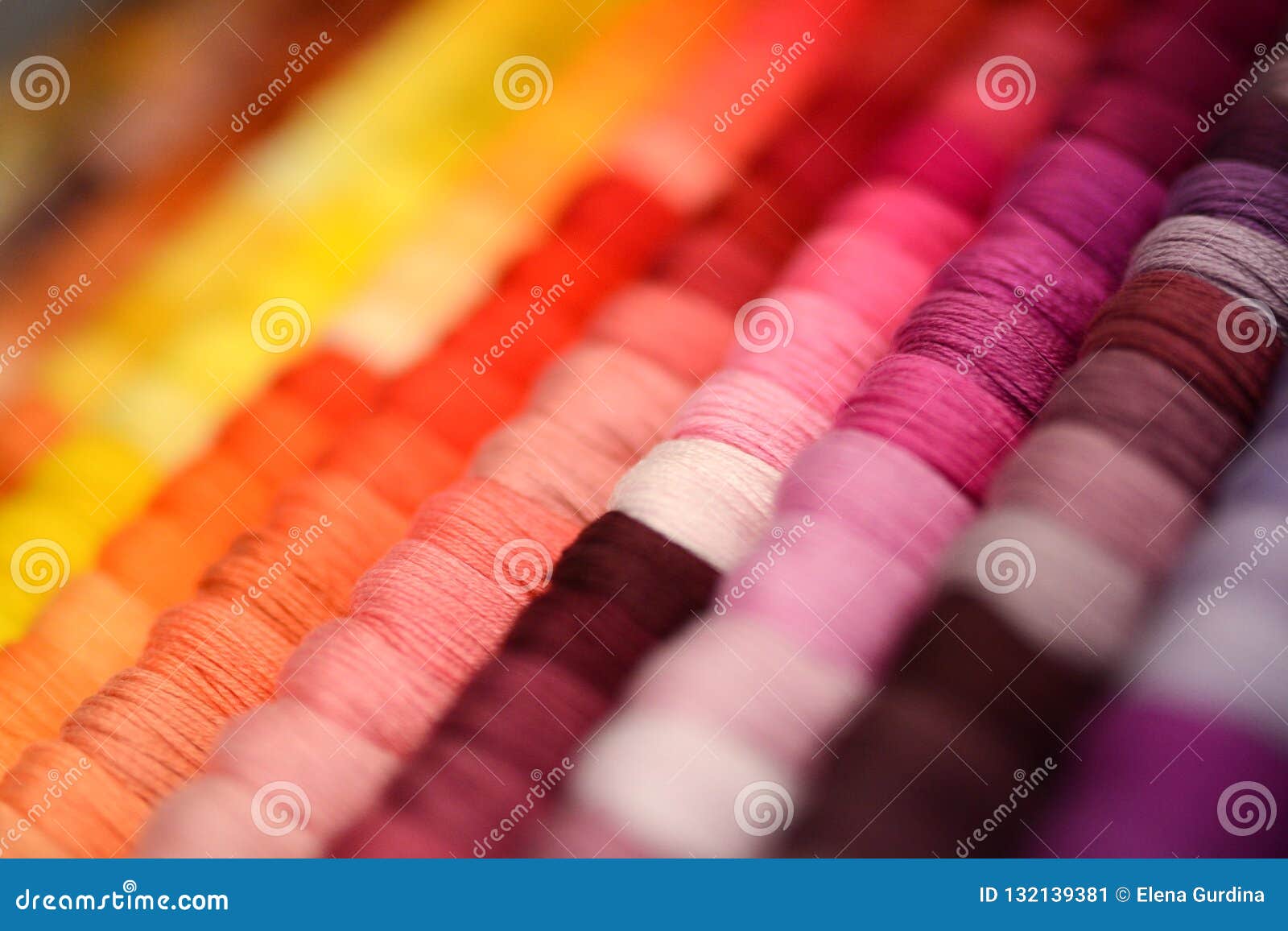 Multicolor Sewing Threads Background Picture. Image: 132139381
