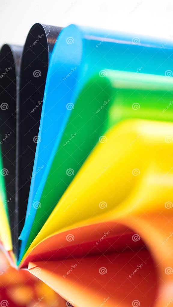 Multicolor Sheets of Color Paper Abstract Background Stock Photo ...