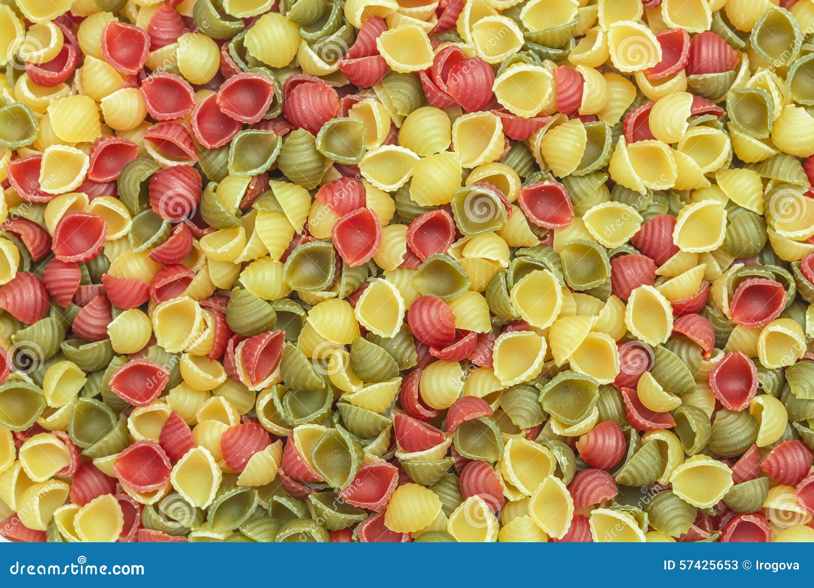 Multicolor shell pasta stock image. Image of macro, meal - 57425653