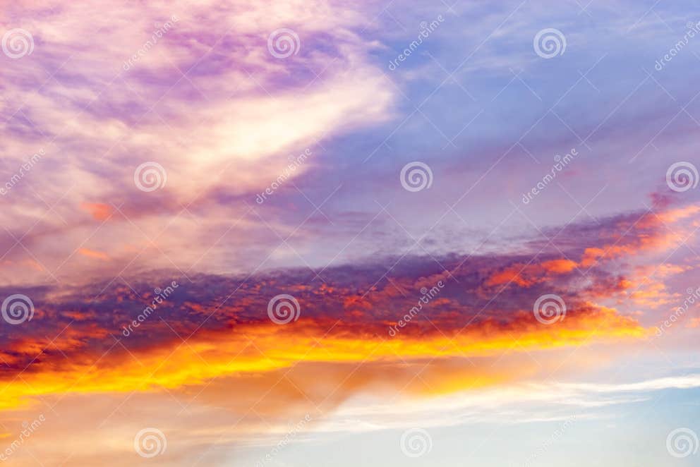 Multicolor sky at sunset stock photo. Image of environment - 72662668