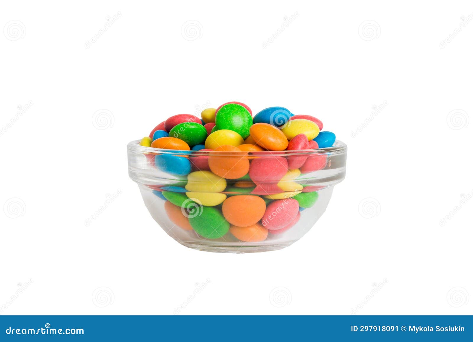 Multicolor Small Mixed Colored Chocolate Coated Candies in Bowl ...
