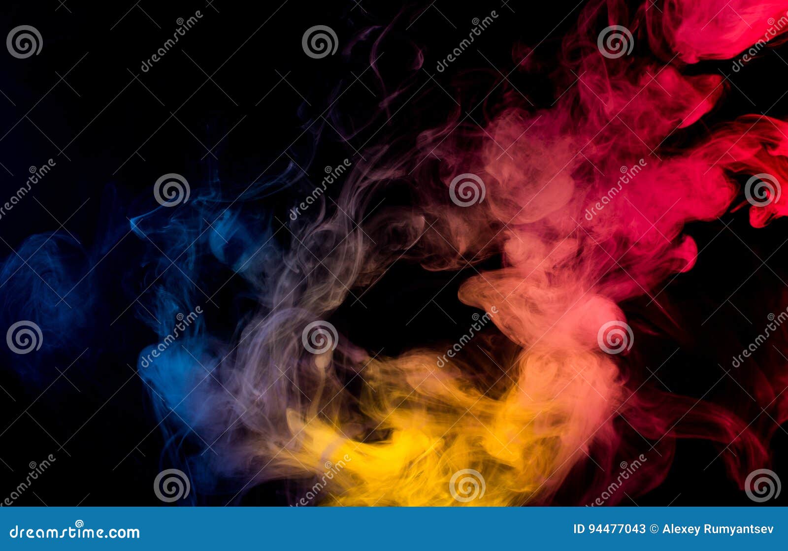 Multicolor smoke stock image. Image of background, flowing - 94477043