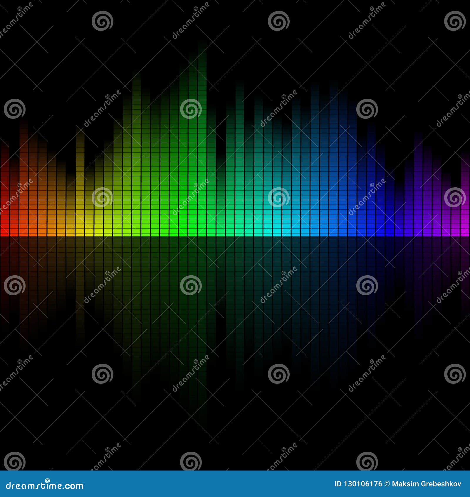 Multicolor Sound Wave from Equalizer Background Stock Illustration ...