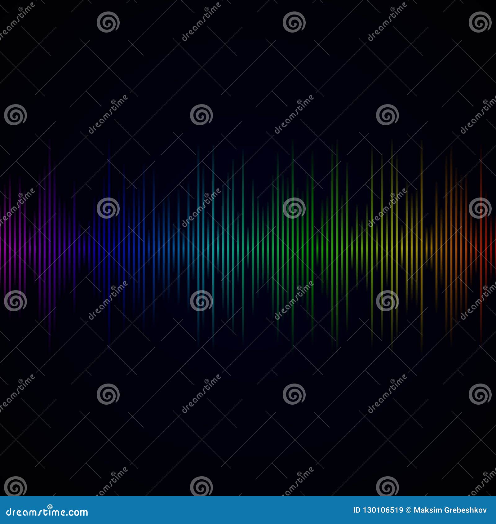 Multicolor Sound Wave from Equalizer Background Stock Illustration ...
