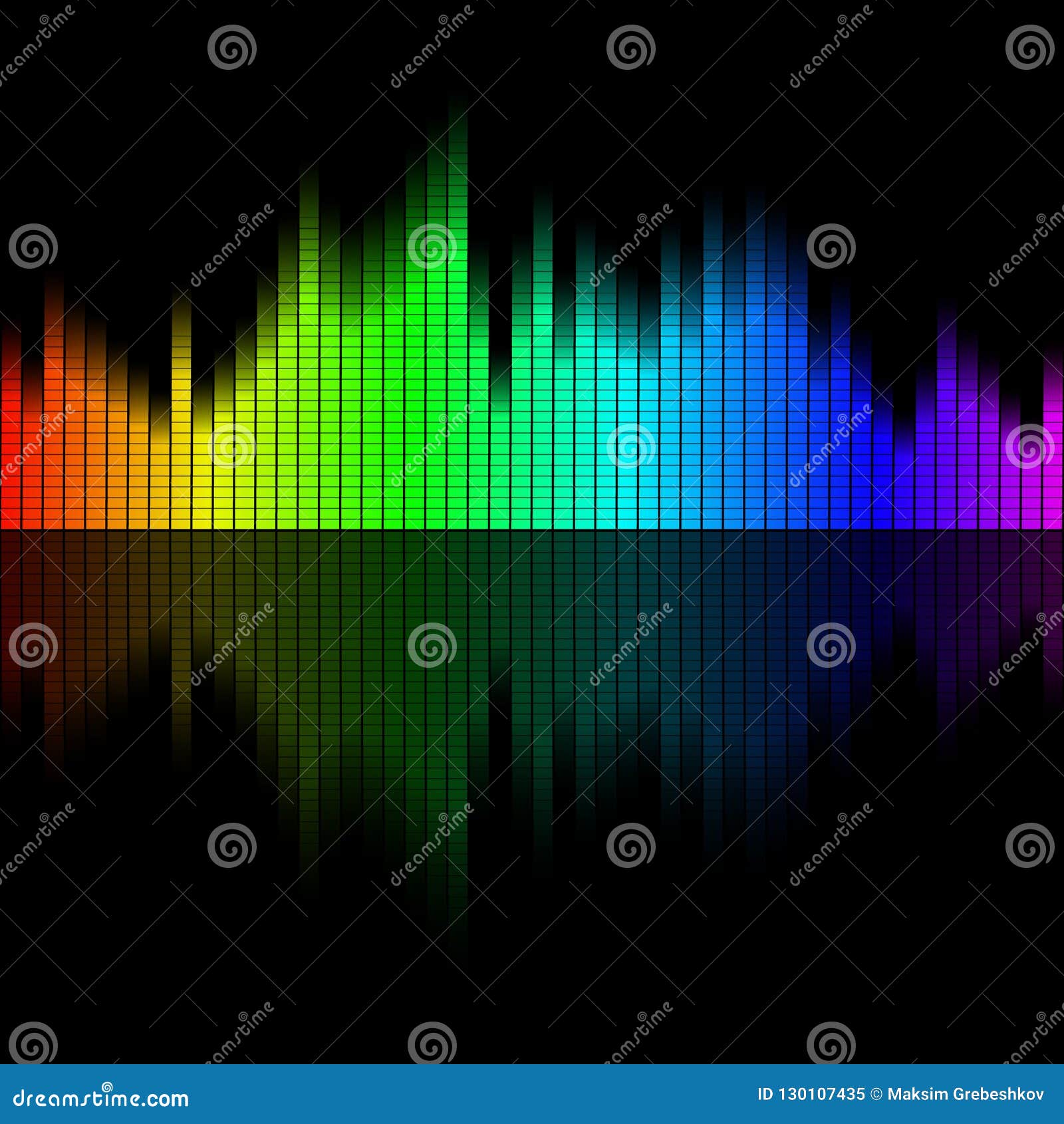 Multicolor Sound Wave from Equalizer Background Stock Illustration ...