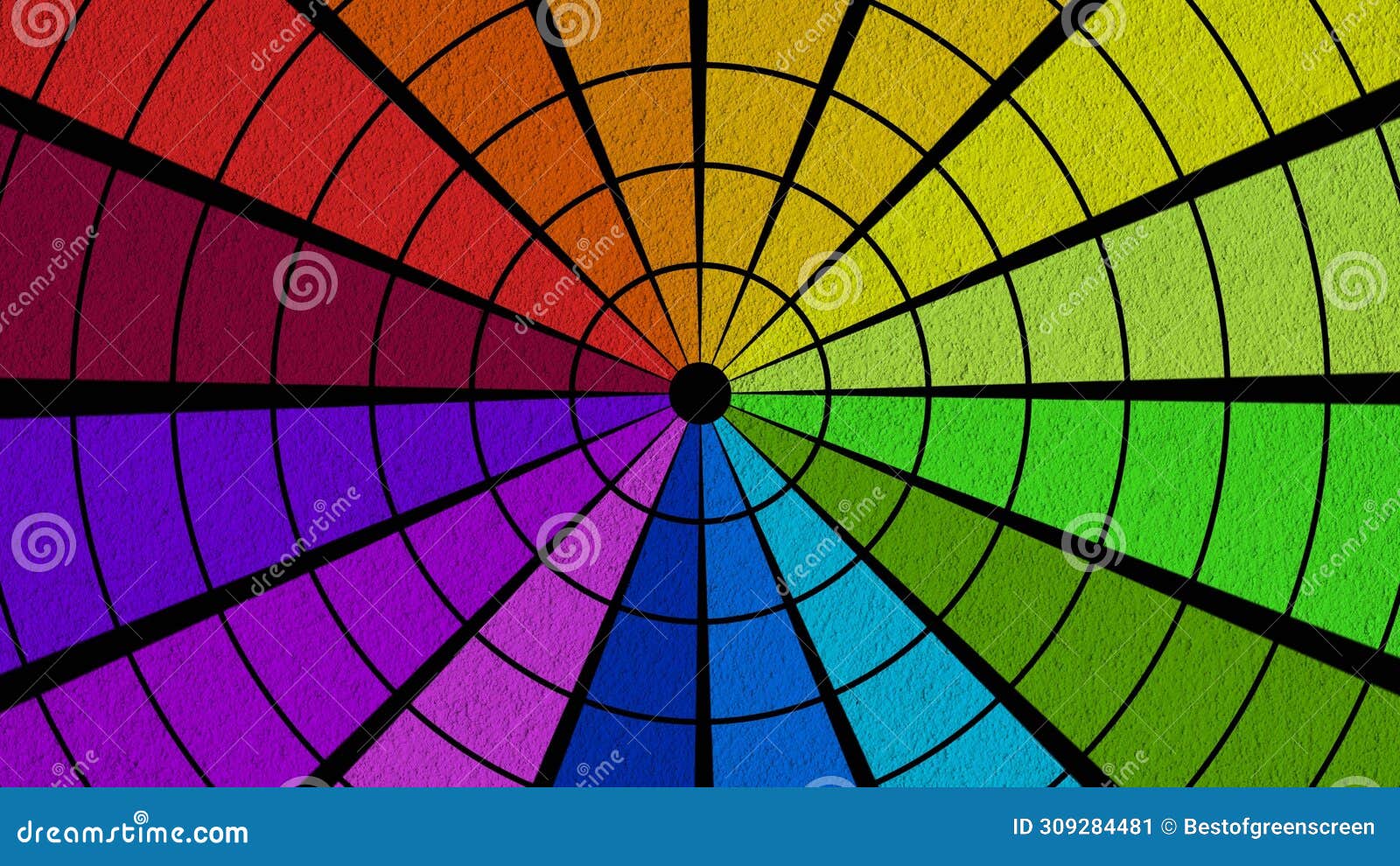 Spectral Rainbow Circle Of 24 Multicolor Polychrome Segments. The ...