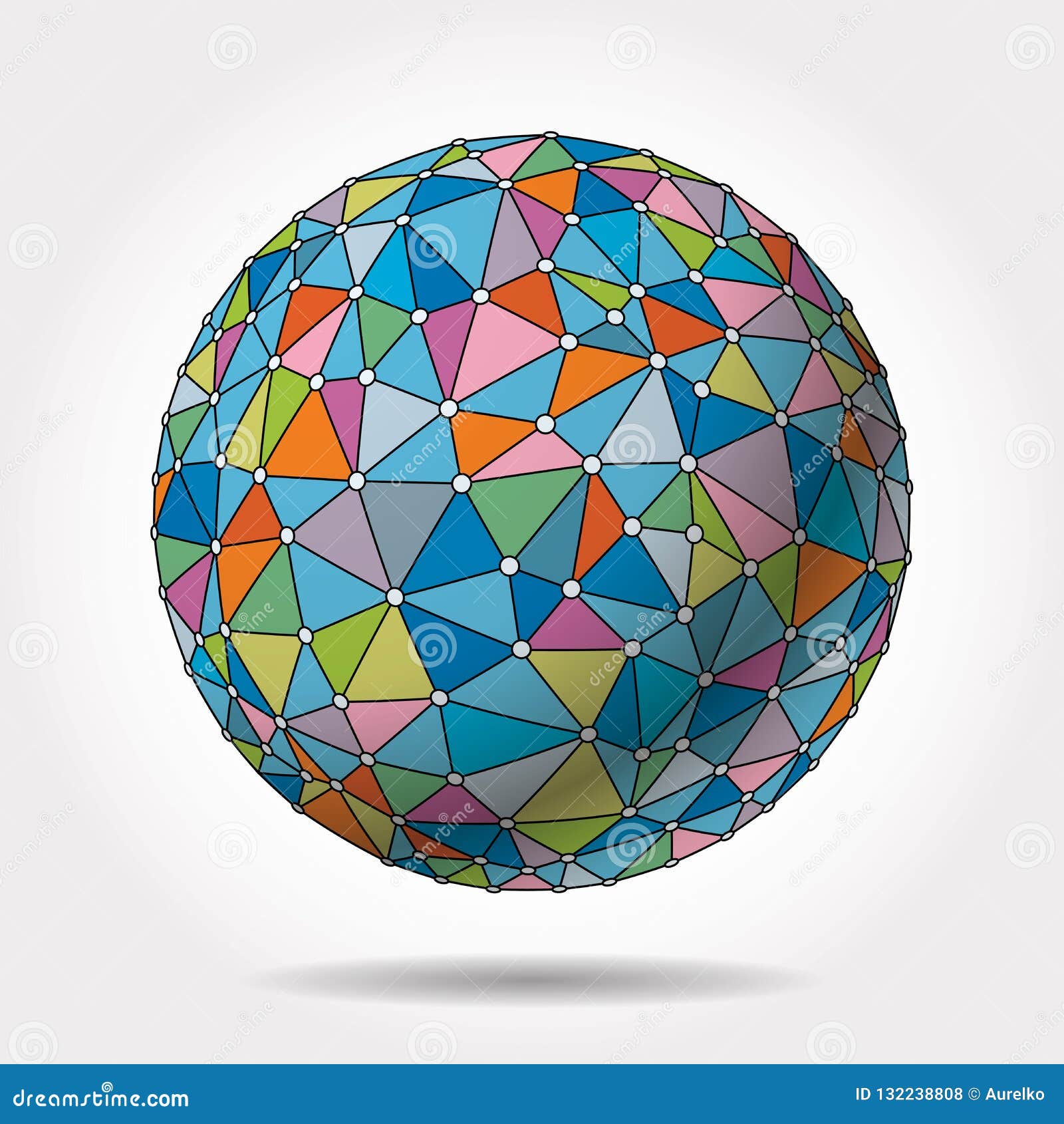 Multicolor sphere triangle stock vector. Illustration of creative ...