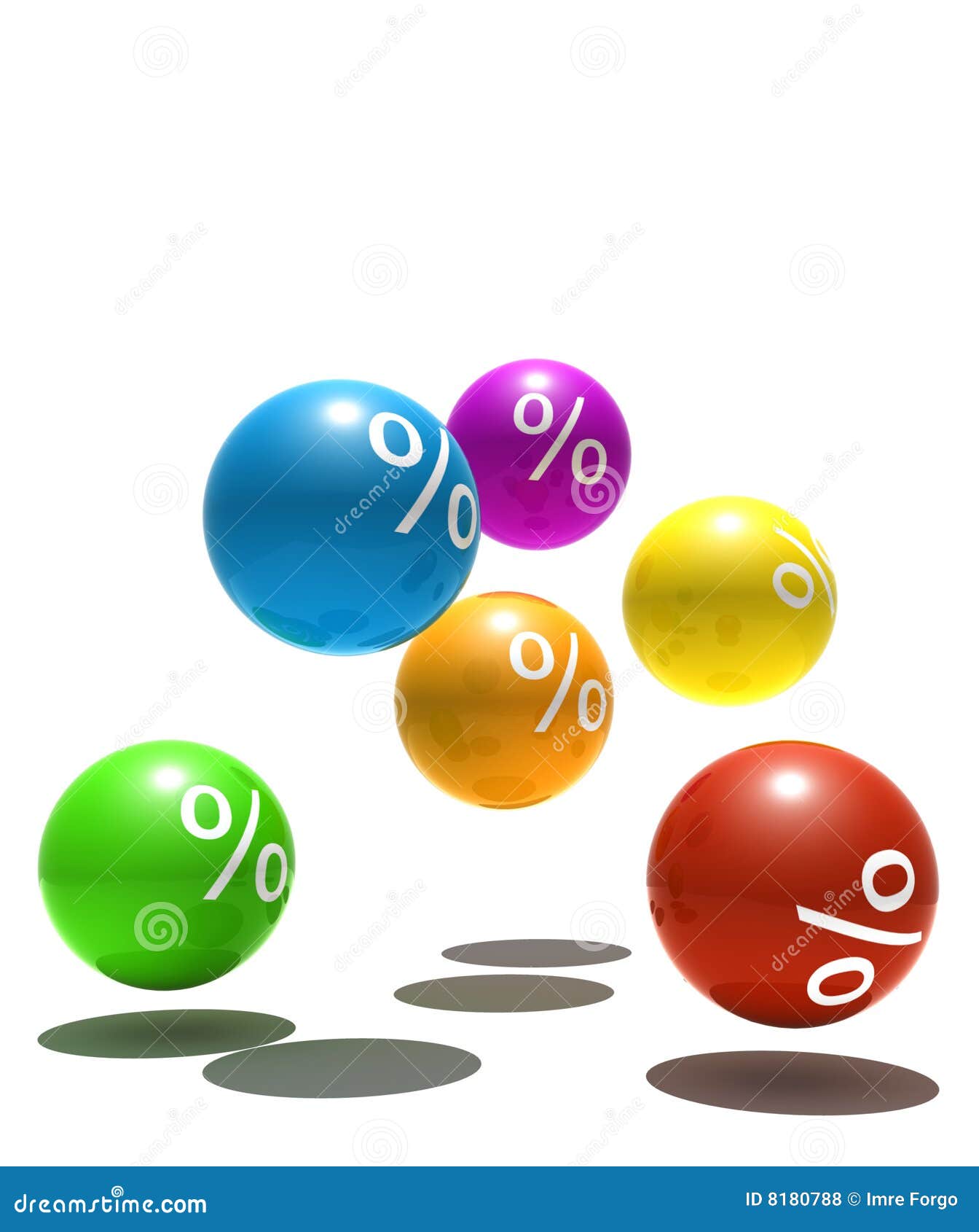 Multicolor Spheres with Percent Symbol Stock Illustration ...