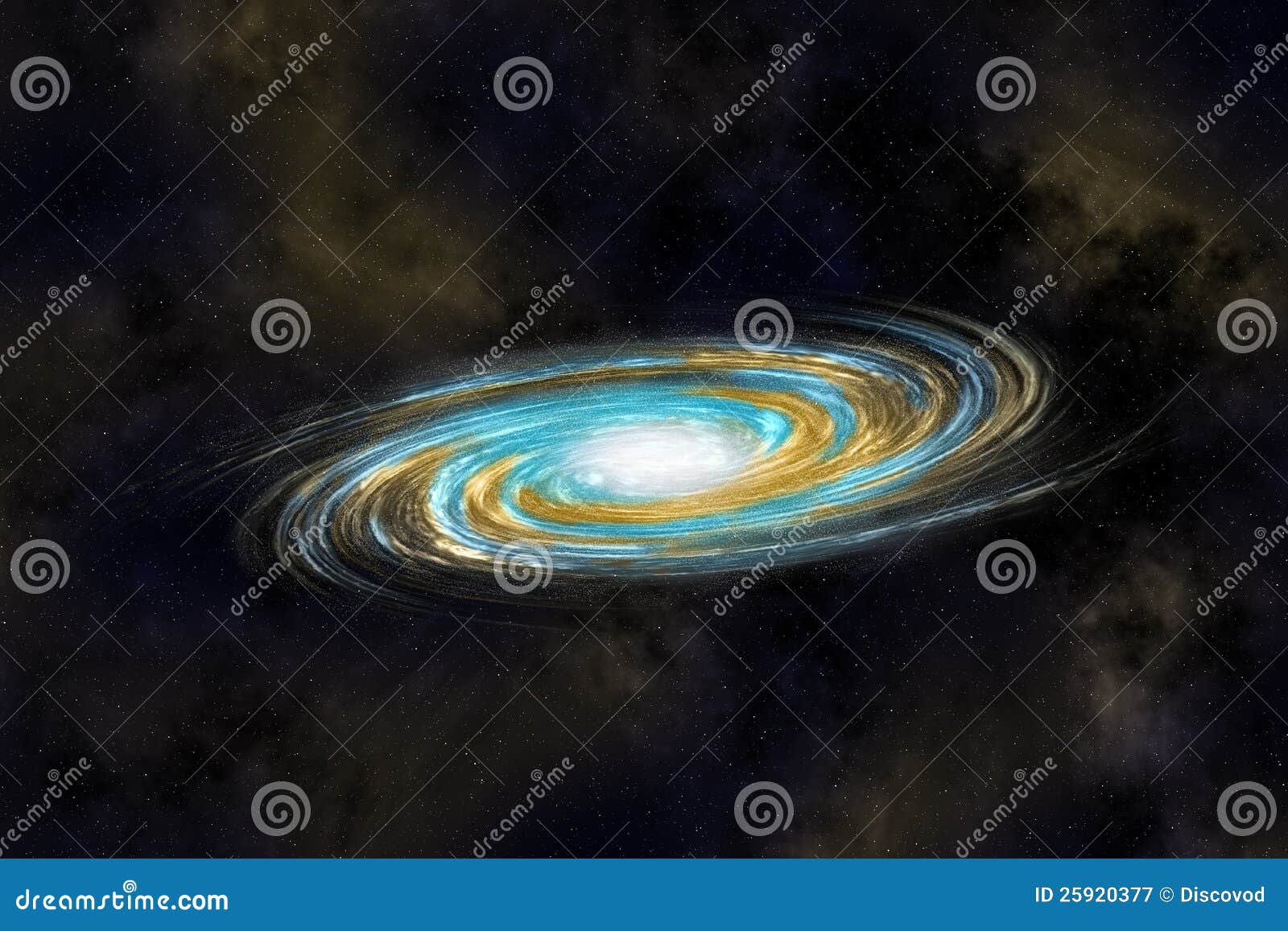 Multicolor Spiral Galaxy in Deep Cosmos Stock Illustration ...