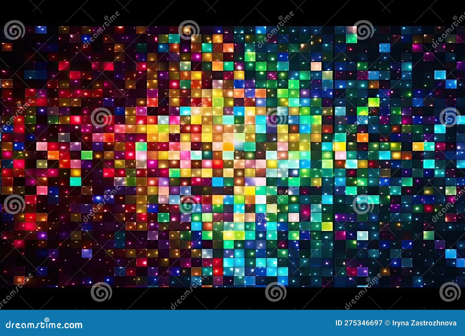 Multicolor Square Animation, Pixel Art. Generative AI Stock Image ...