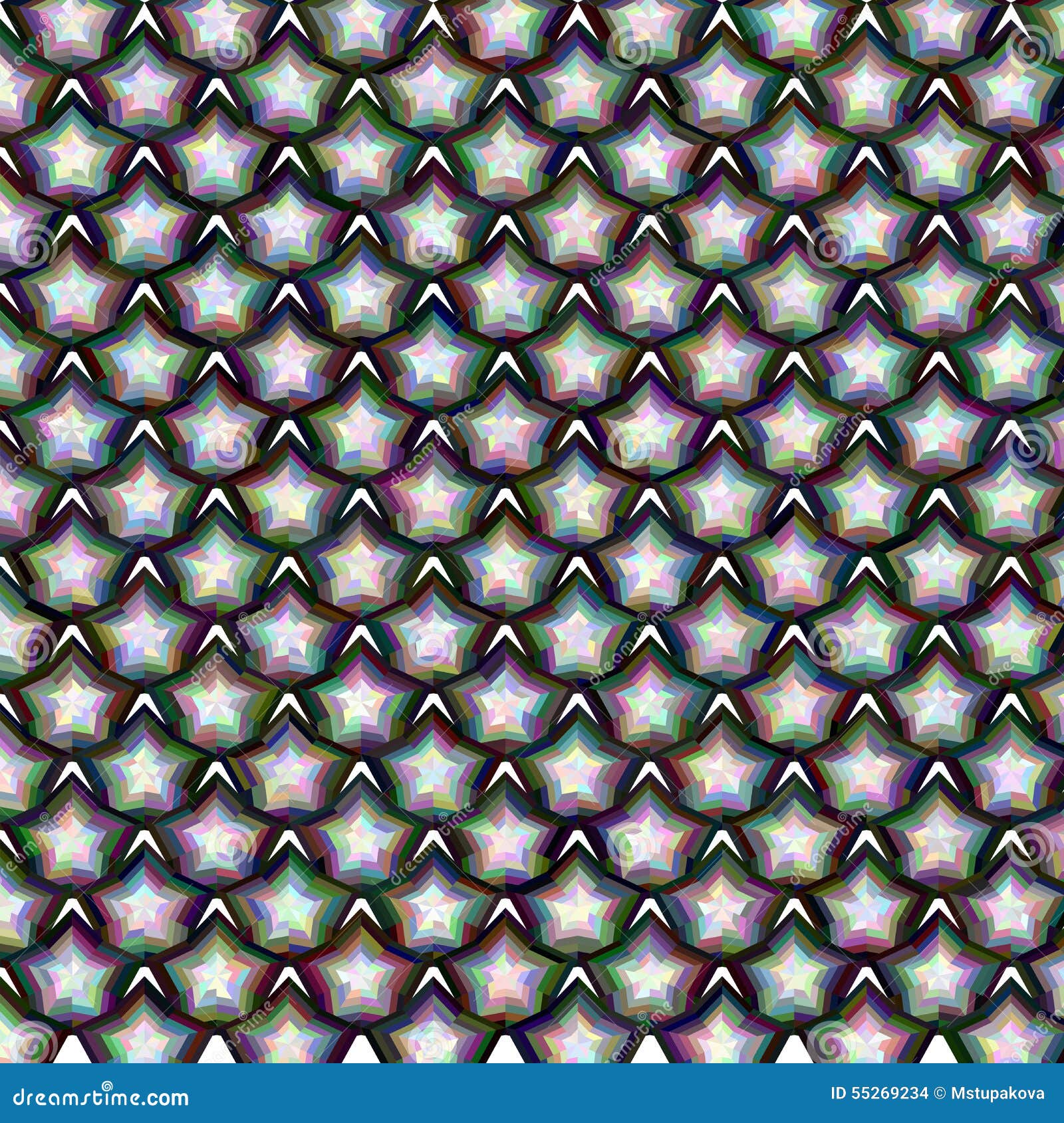 Multicolor Star on White Background Pattern Stock Illustration ...