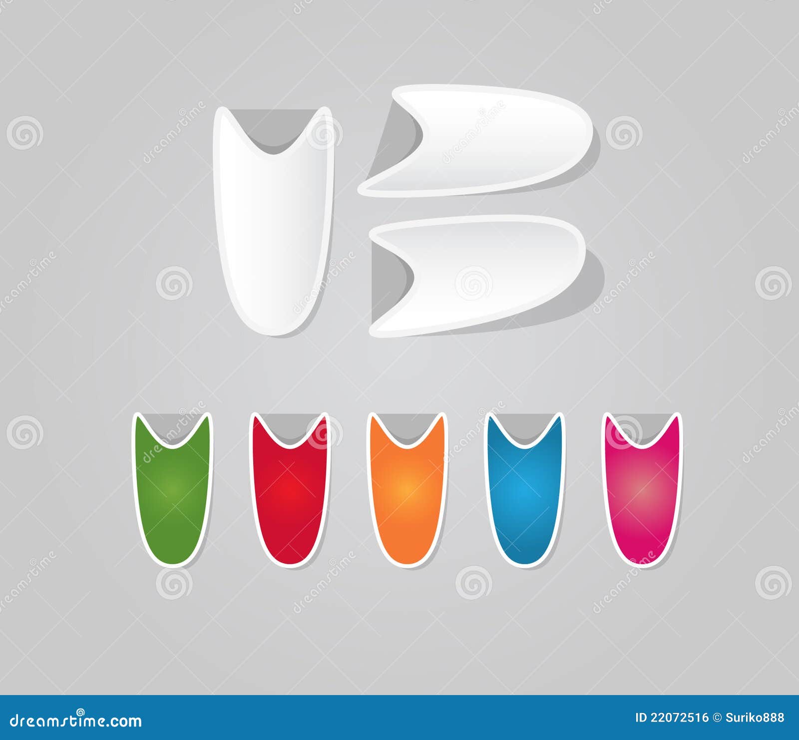 Multicolor stickers stock vector. Illustration of rectangle - 22072516