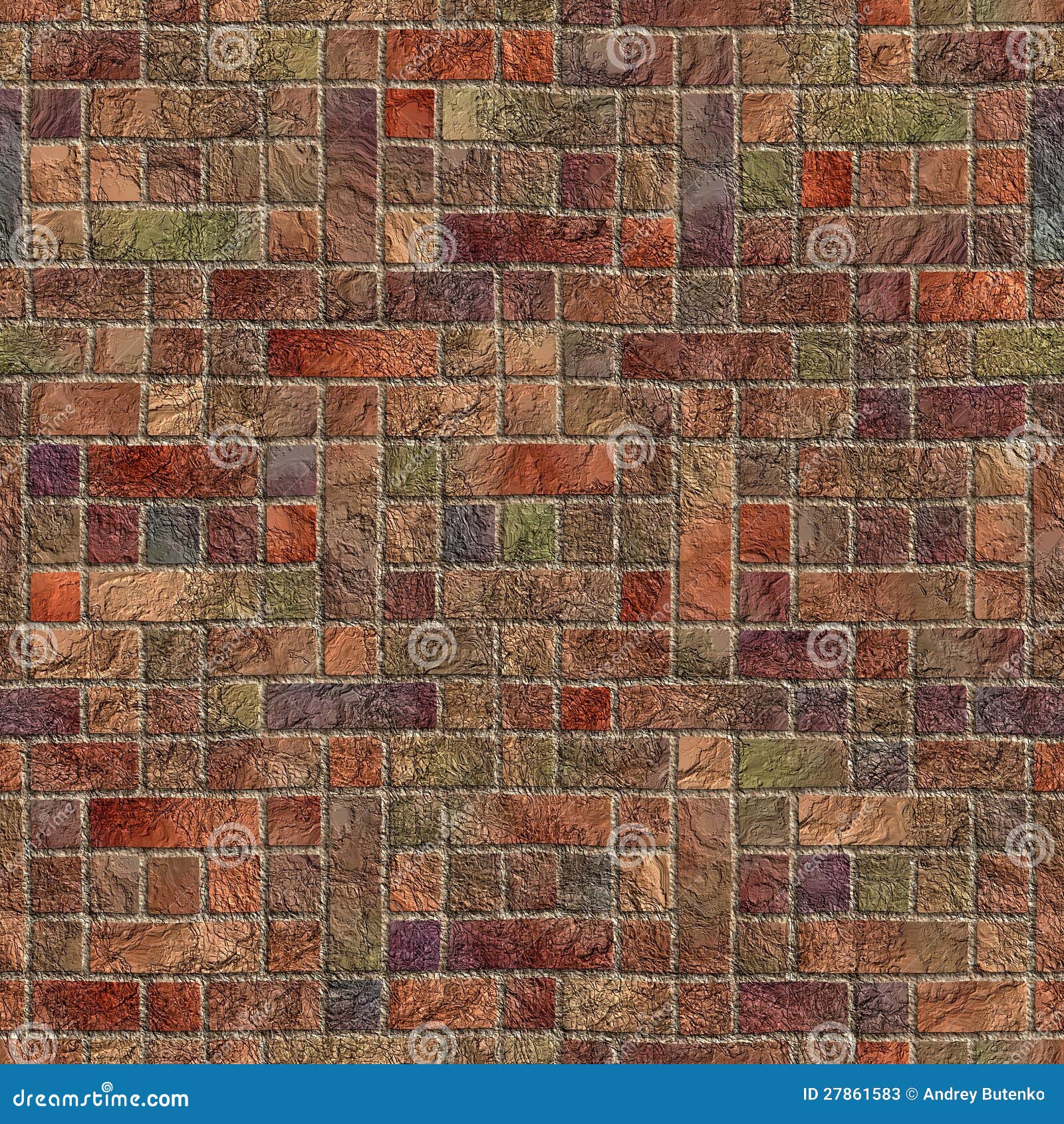 Multicolor stone wall stock illustration. Illustration of structure ...
