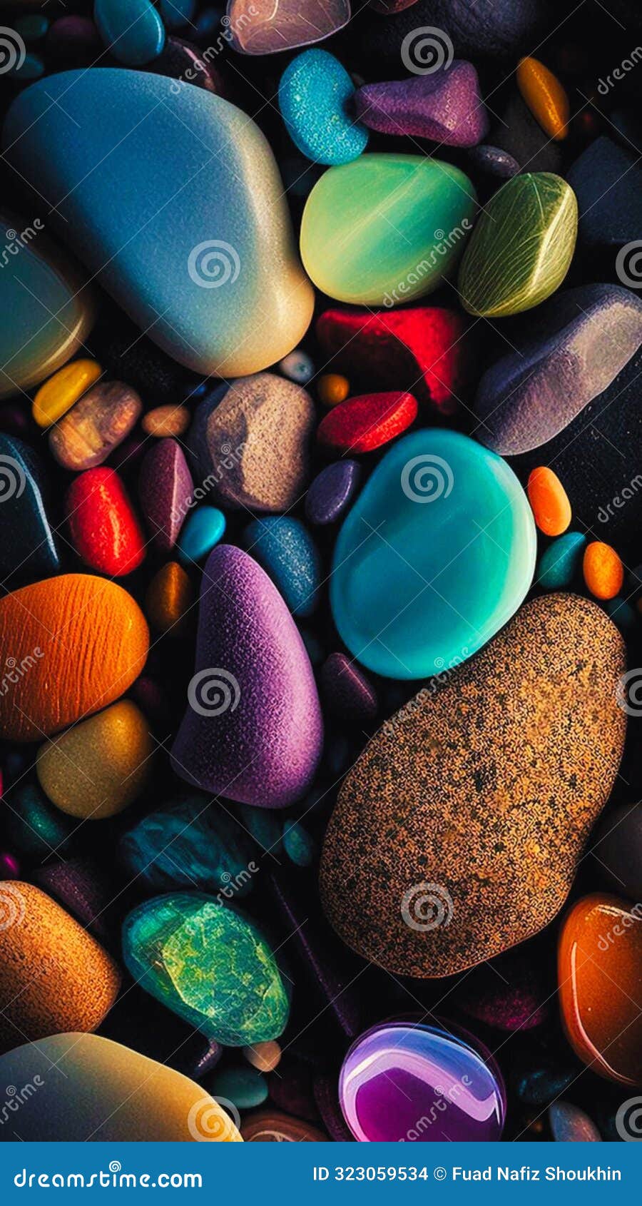 Multicolor Stones Combination Style Together Wallpaper Stock ...