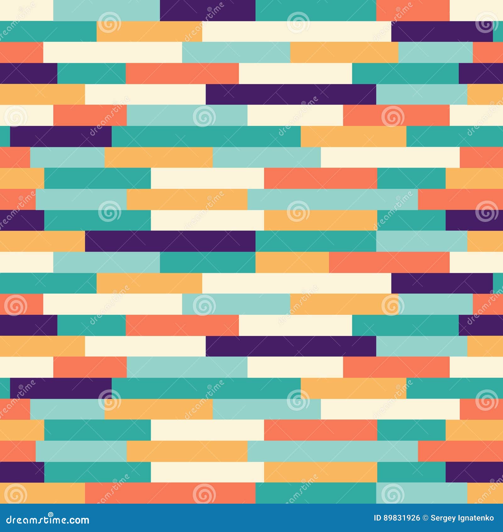 Multicolor Stripe Pattern, Horizontal Seamless Background. Vector Stock ...