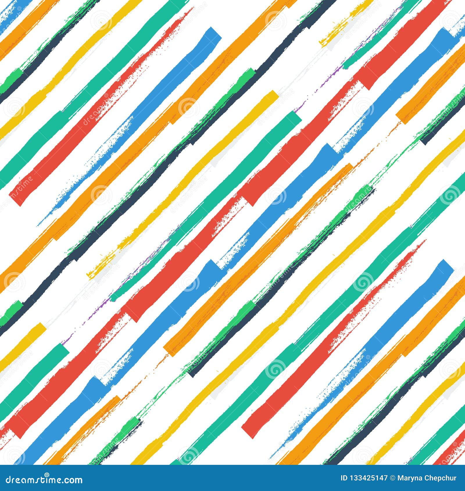 Multicolor Strips of Paint. Hand Drawing Stock Vector - Illustration of ...