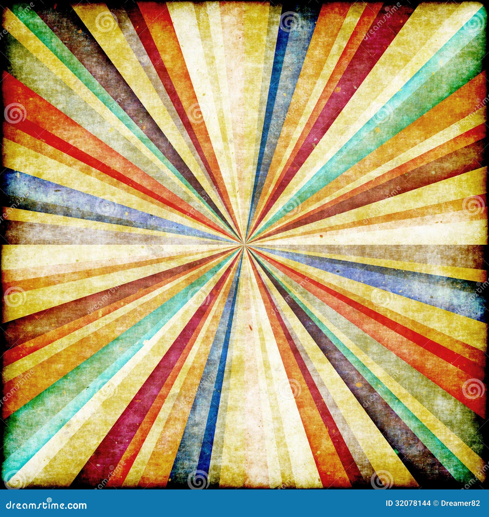 Multicolor Sunbeams Grunge Background Stock Illustration - Illustration ...