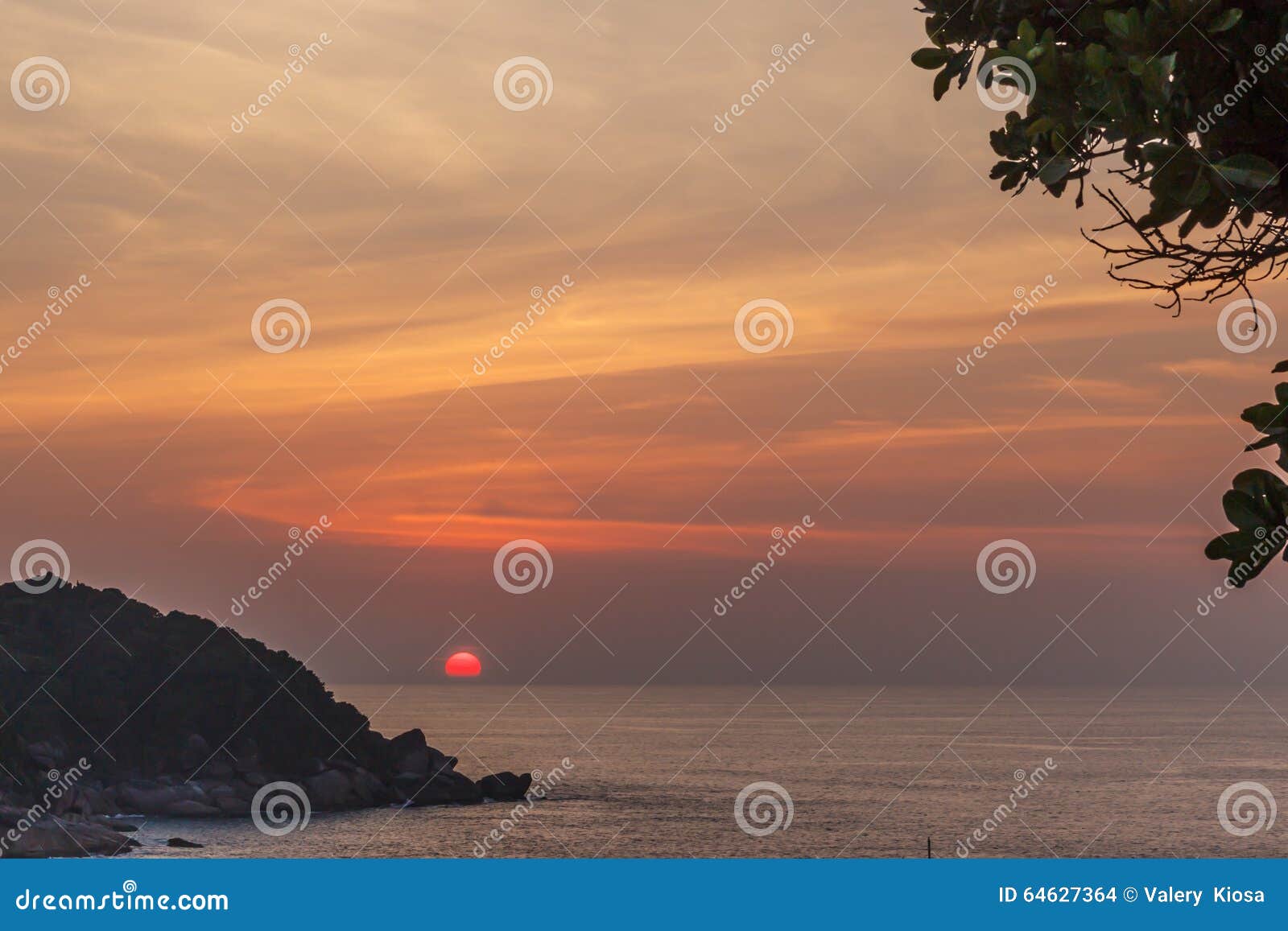 Multicolor sunset stock photo. Image of beauty, seashore - 64627364
