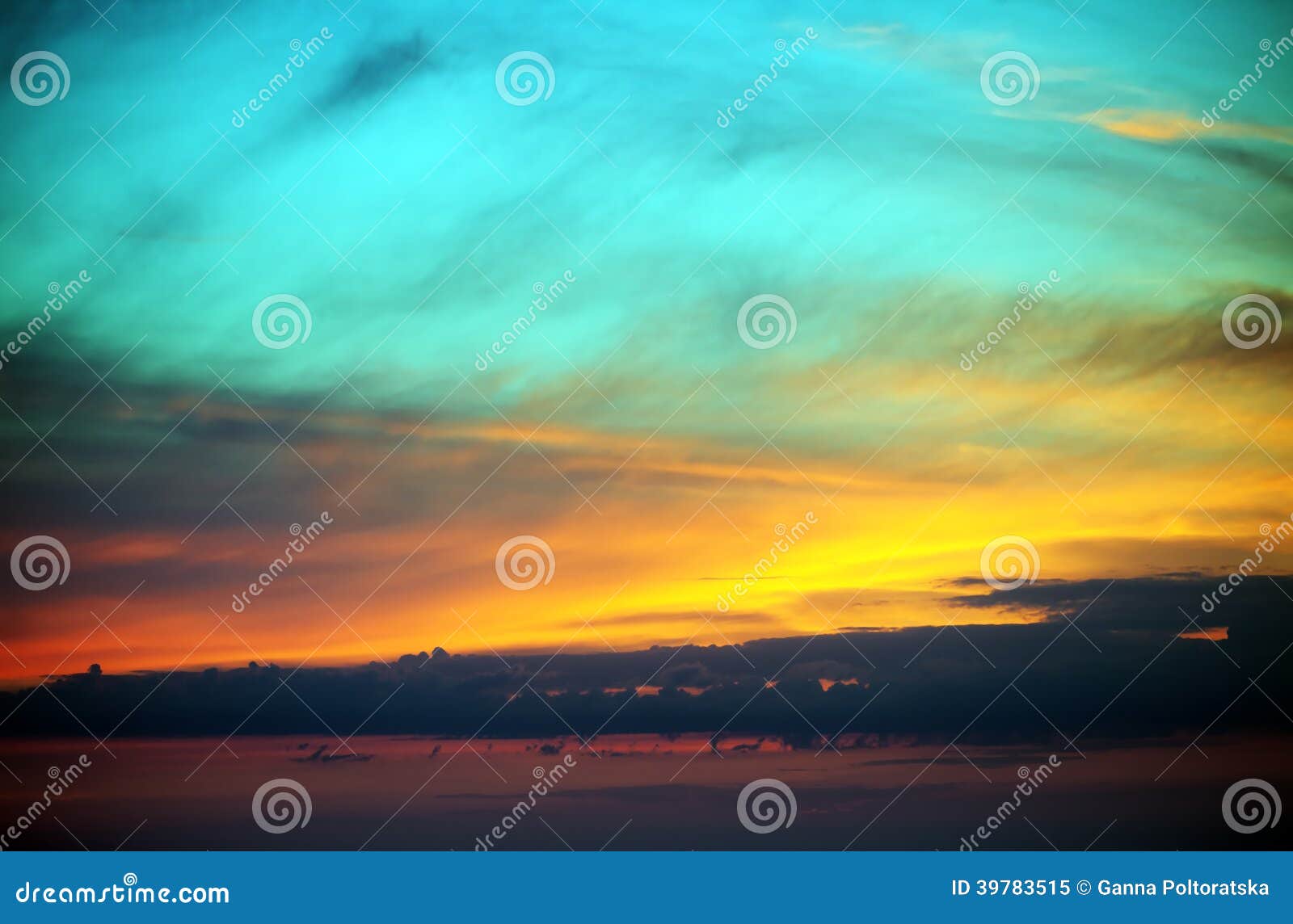 Multicolor sunset sky stock image. Image of heaven, nature - 39783515