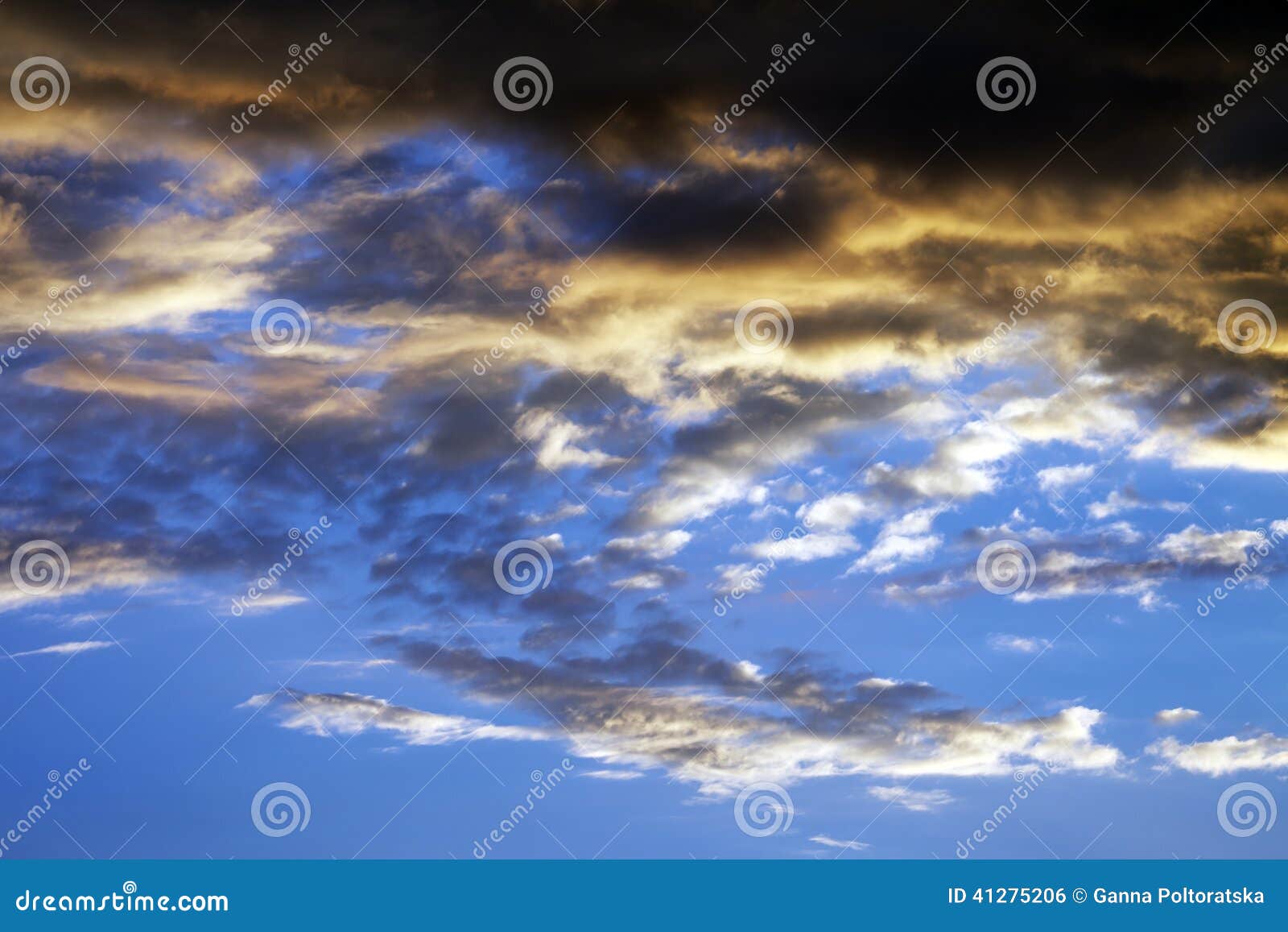 Multicolor Sunset Sky on Summer Sea Stock Photo - Image of dark ...