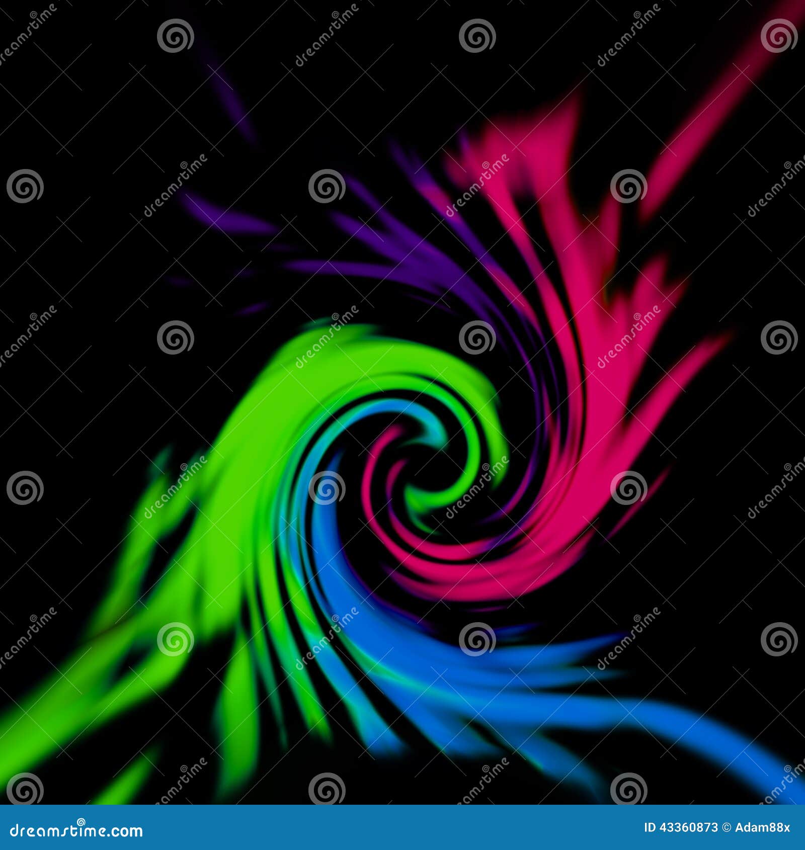 Multicolor Swirl Abstract Background Stock Illustration - Illustration ...