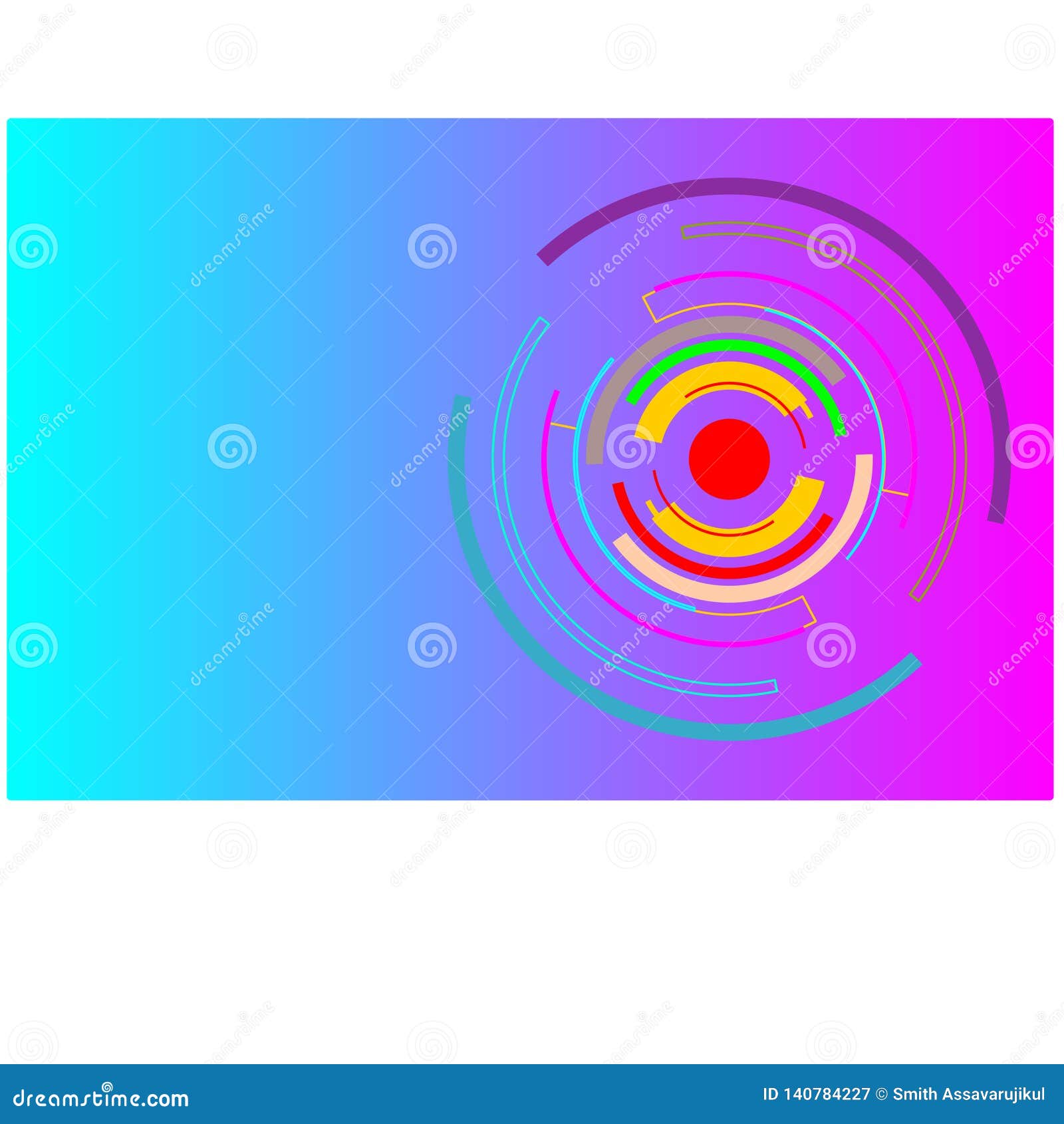 Multicolor Technology Circle for Background Wallpaper in Vector Stock ...