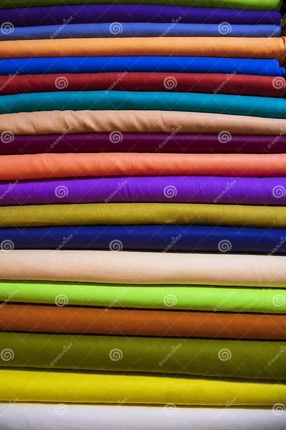 Multicolor Textile Fabrics Pattern Texture Background Stock Photo ...