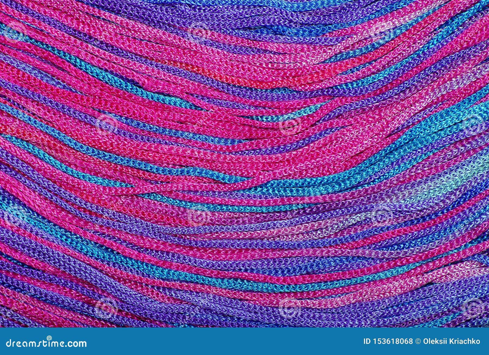 Multicolor Thread Texture Background. Blue and Purple Thread Close-up ...