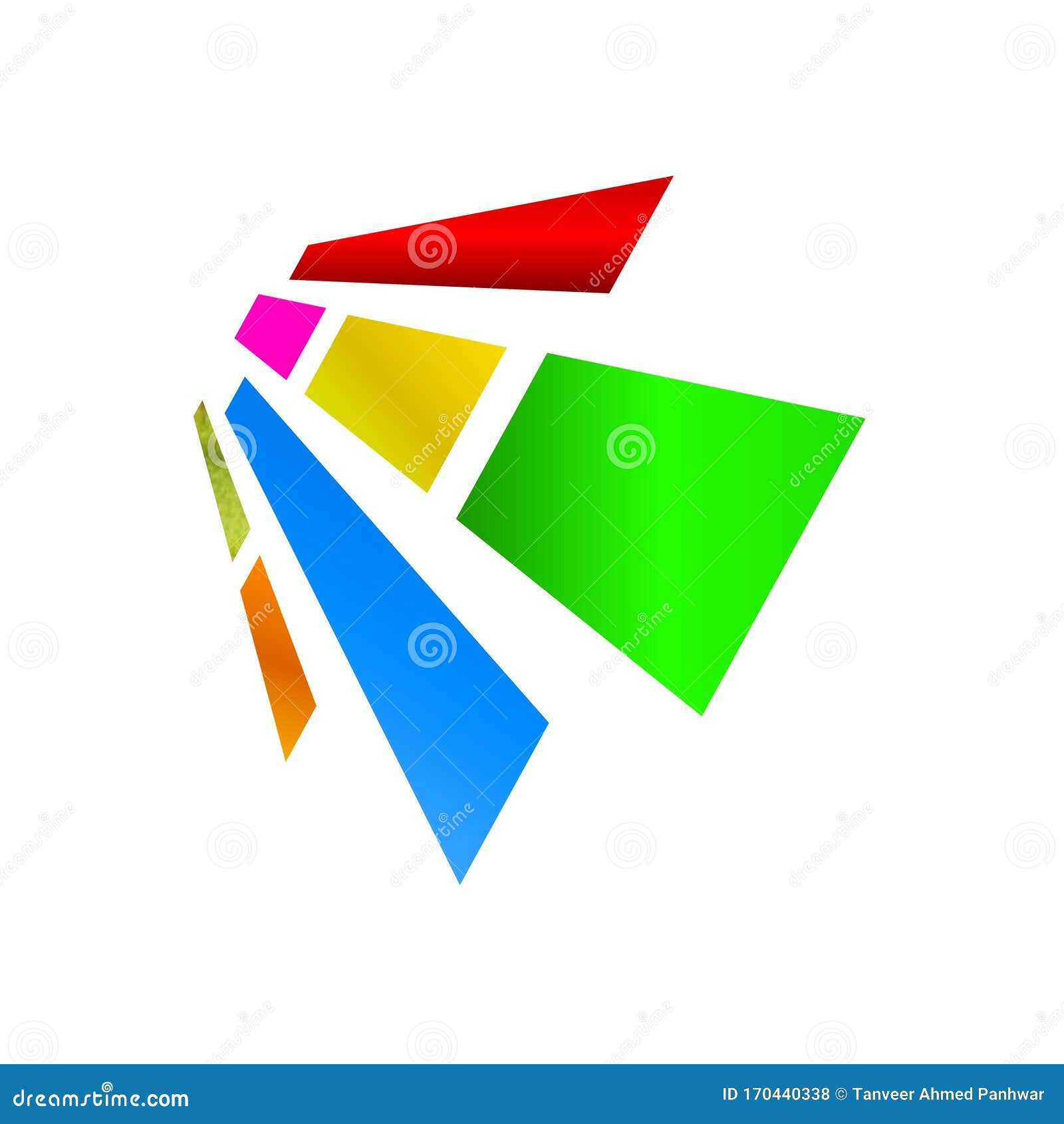 Multicolor tiles logo stock illustration. Illustration of pink - 170440338