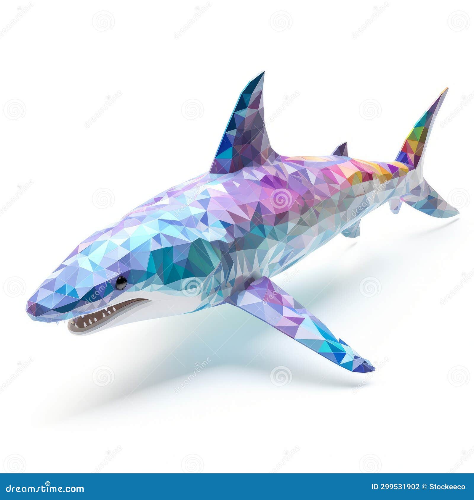 Multicolor Toy Shark: Realistic Impressionism with Absurdist ...