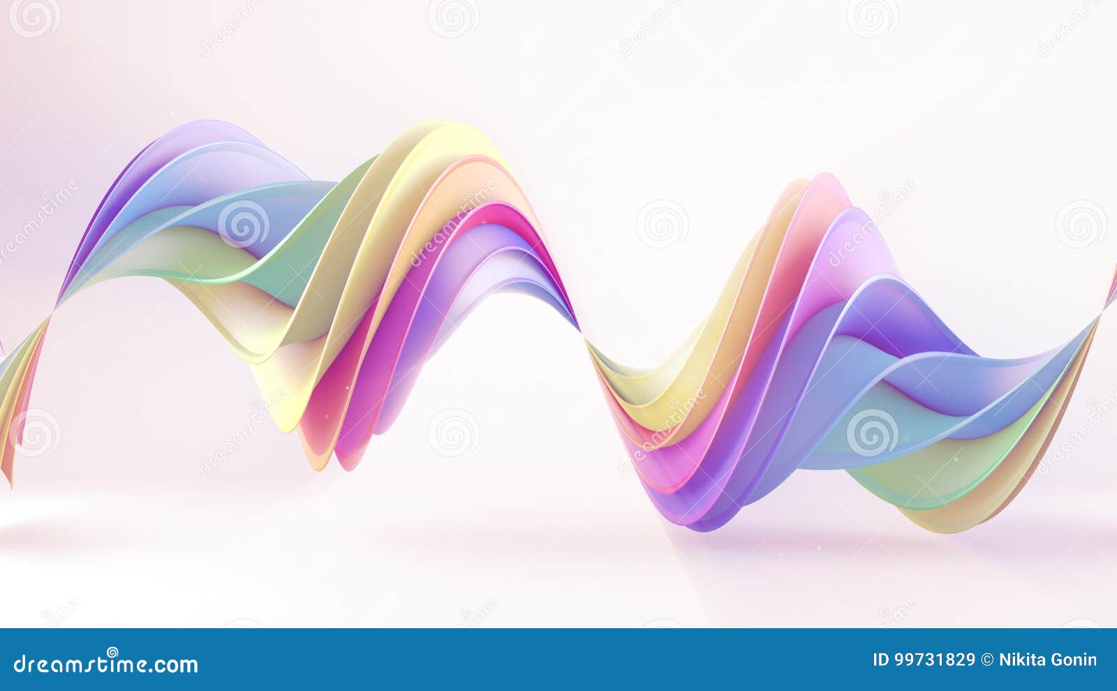 Multicolor Twisted 3D Shape Stock Illustration - Illustration of ...